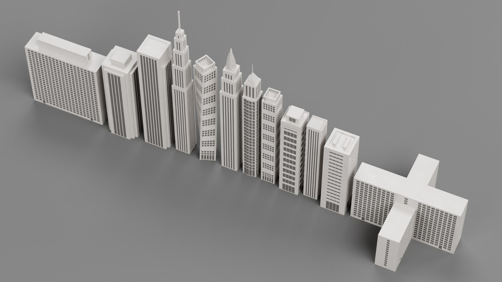 3D Model Paper Skyscrapers - TurboSquid 2184809