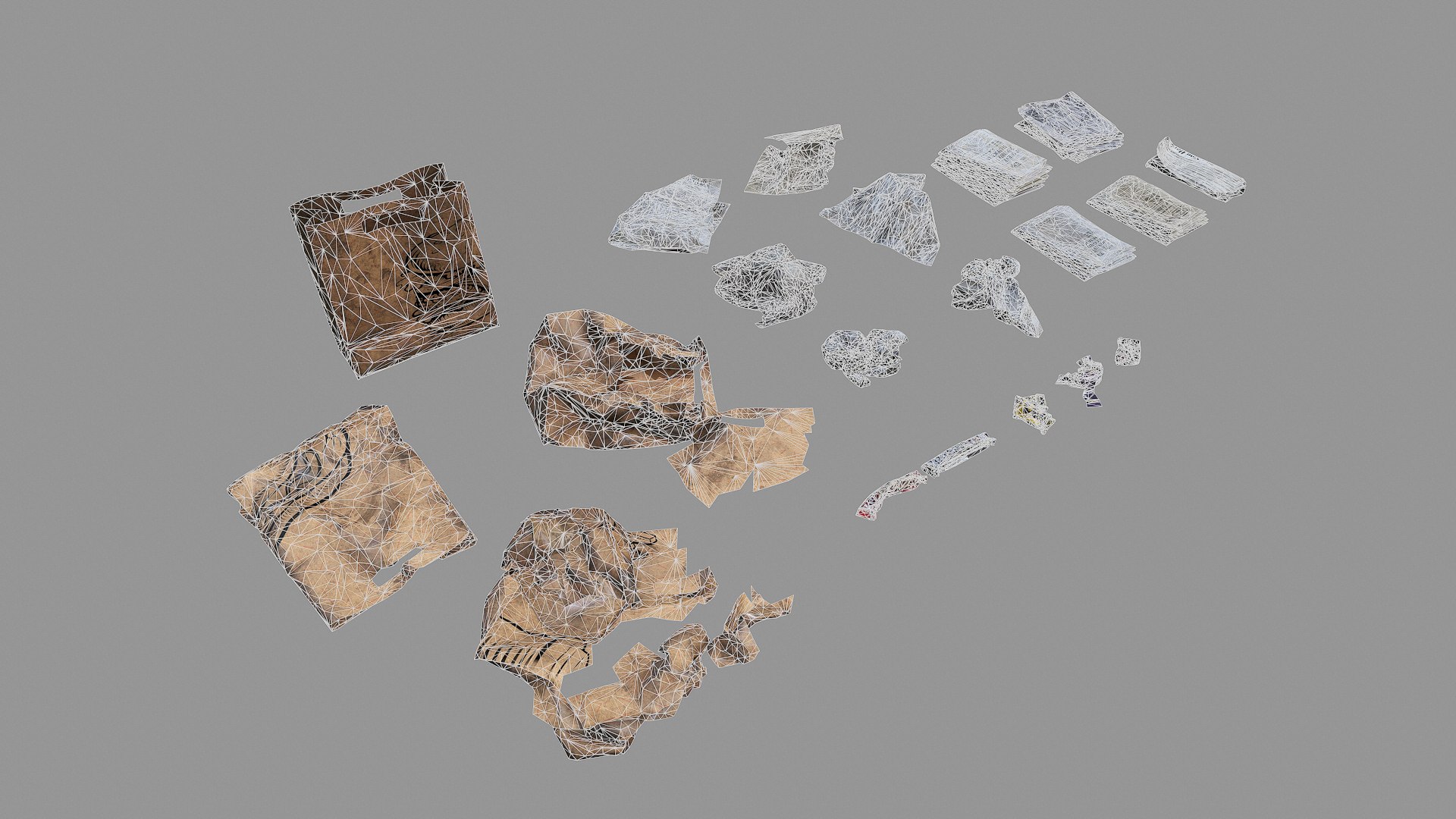 3D Paper Trash PBR Game Ready Model - TurboSquid 1758494
