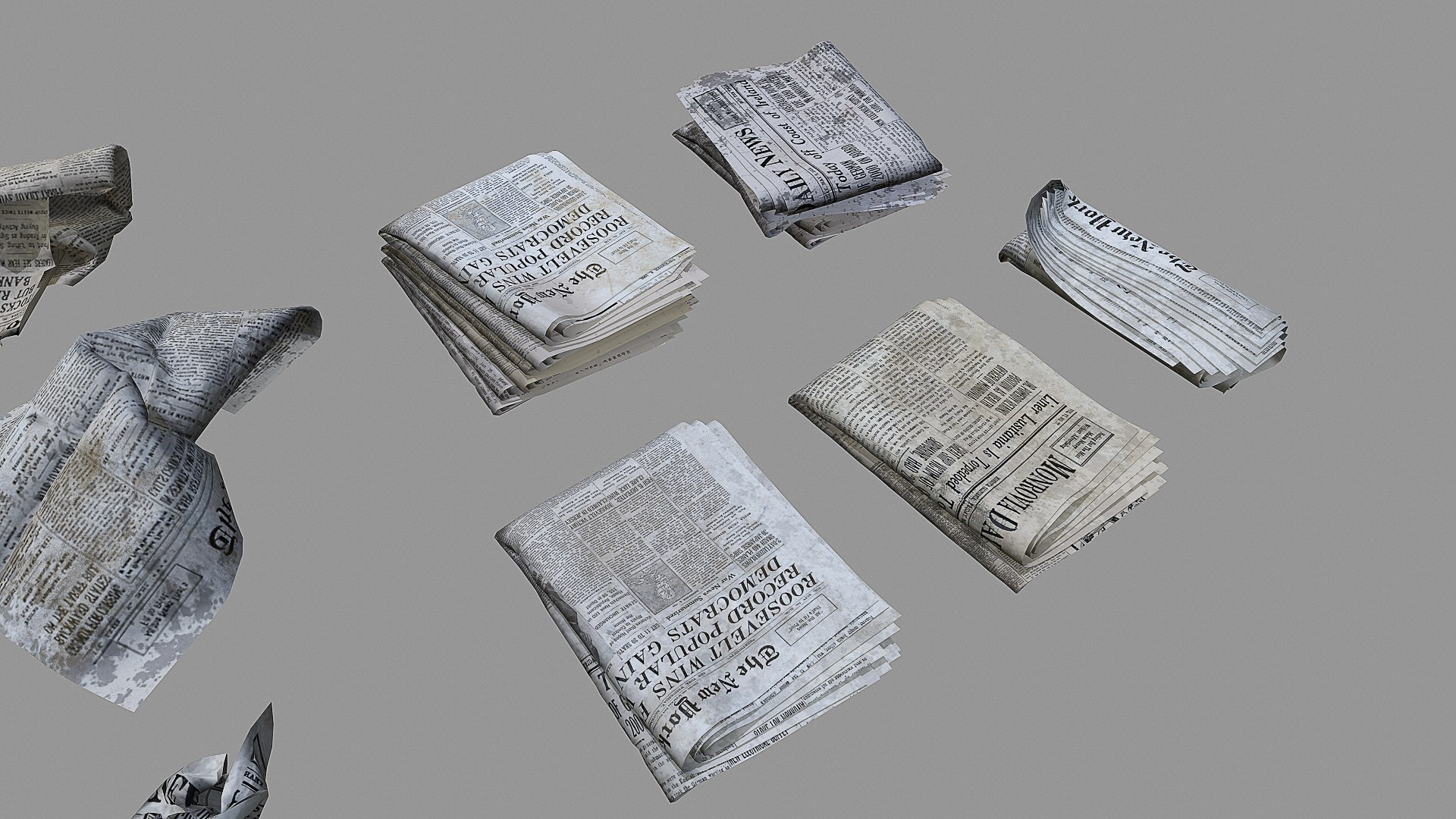 3D Paper Trash PBR Game Ready Model - TurboSquid 1758494