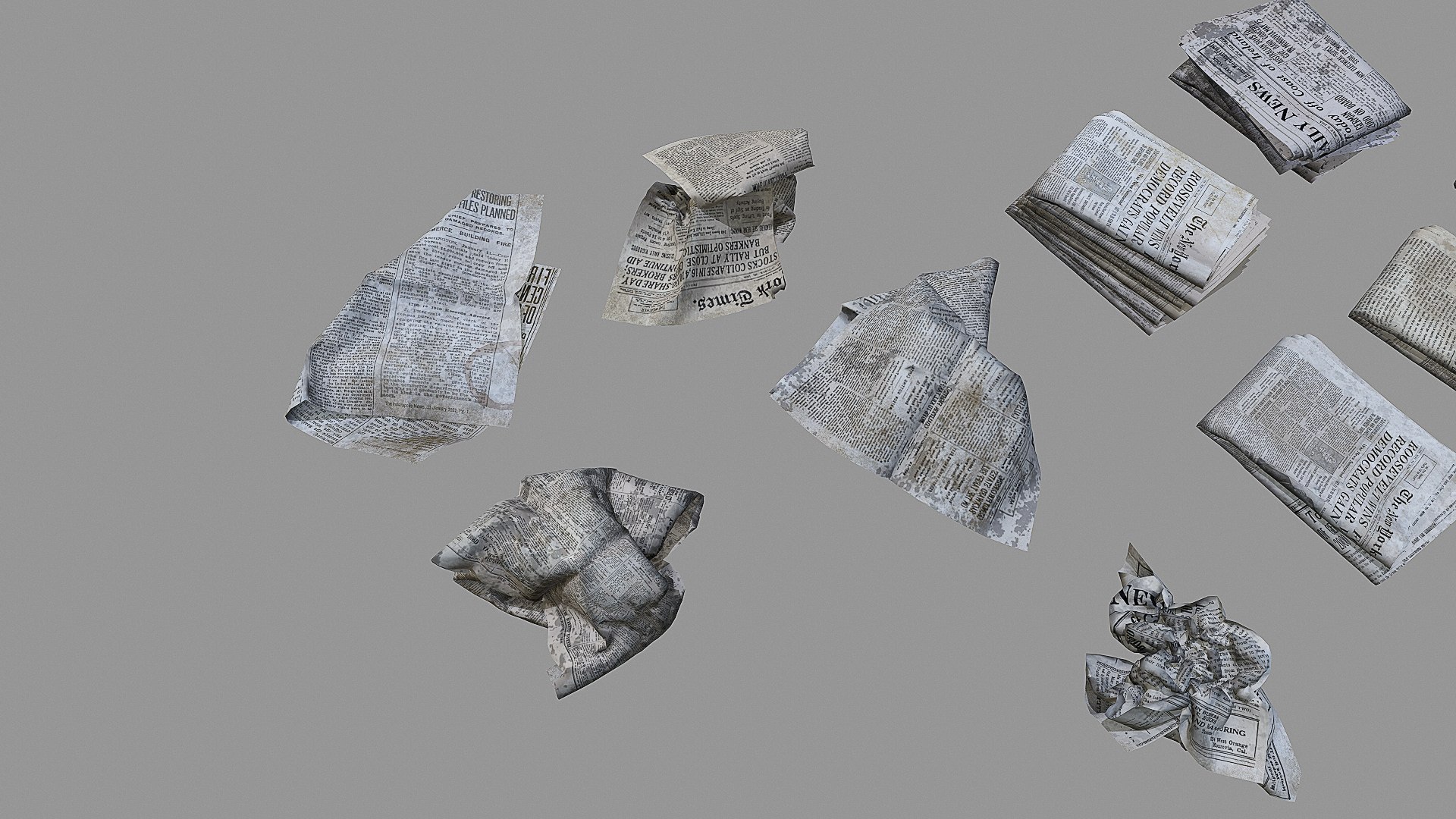 3D Paper Trash PBR Game Ready Model - TurboSquid 1758494