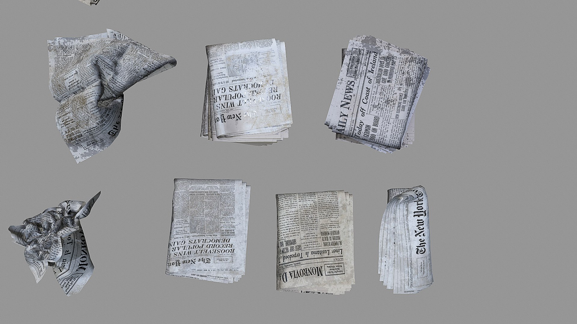 3D Paper Trash PBR Game Ready Model - TurboSquid 1758494