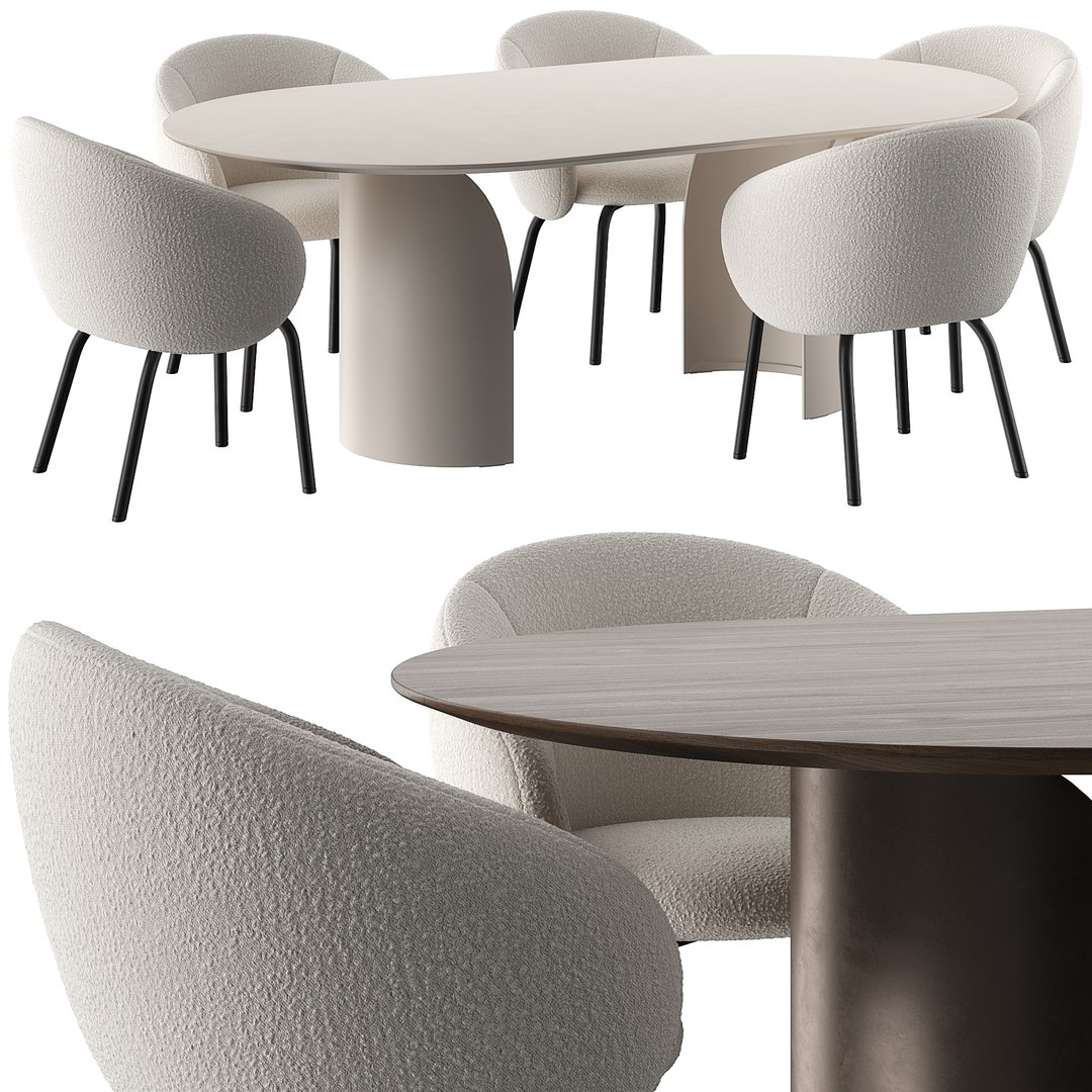 VIDA Dining Table By Davis Furniture And Chair Nebula Tube 3D Model ...