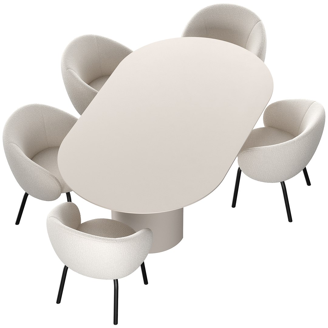 VIDA Dining Table By Davis Furniture And Chair Nebula Tube 3D Model ...