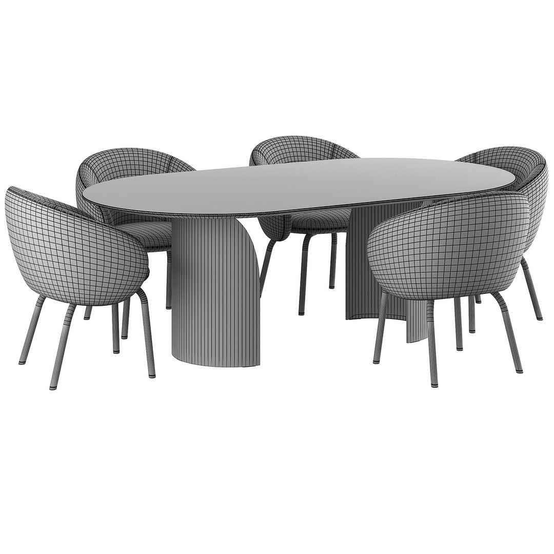 VIDA Dining Table By Davis Furniture And Chair Nebula Tube 3D Model ...