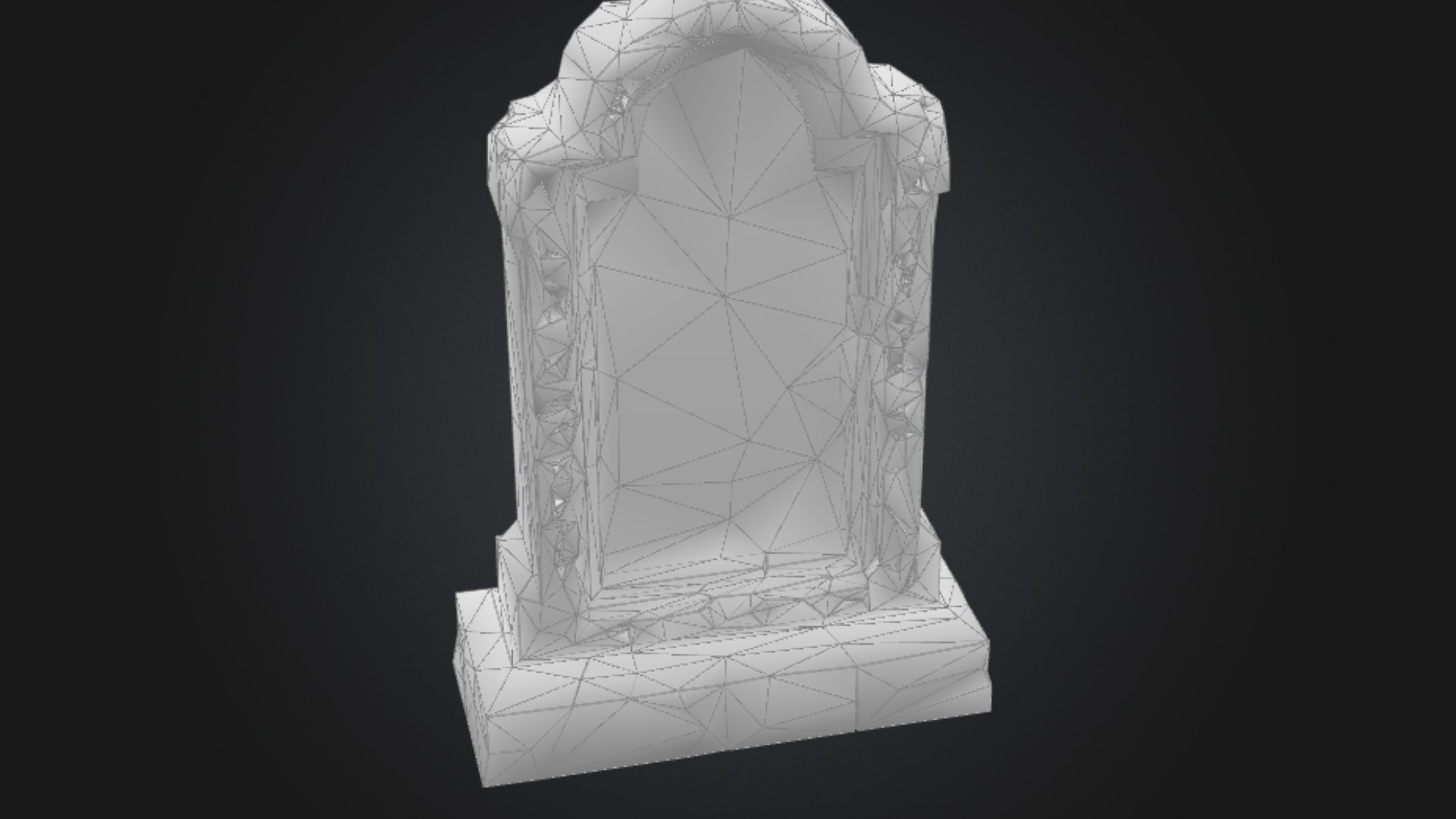 3D Model Stylized Stone Tombstone Monument 3K Tris Game Ready Asset FBX ...