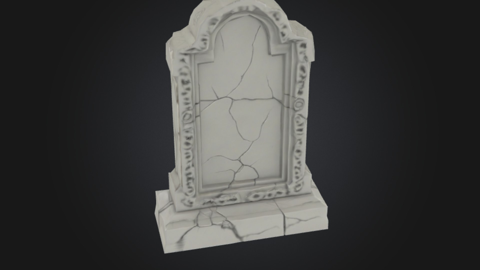 3D Model Stylized Stone Tombstone Monument 3K Tris Game Ready Asset FBX ...