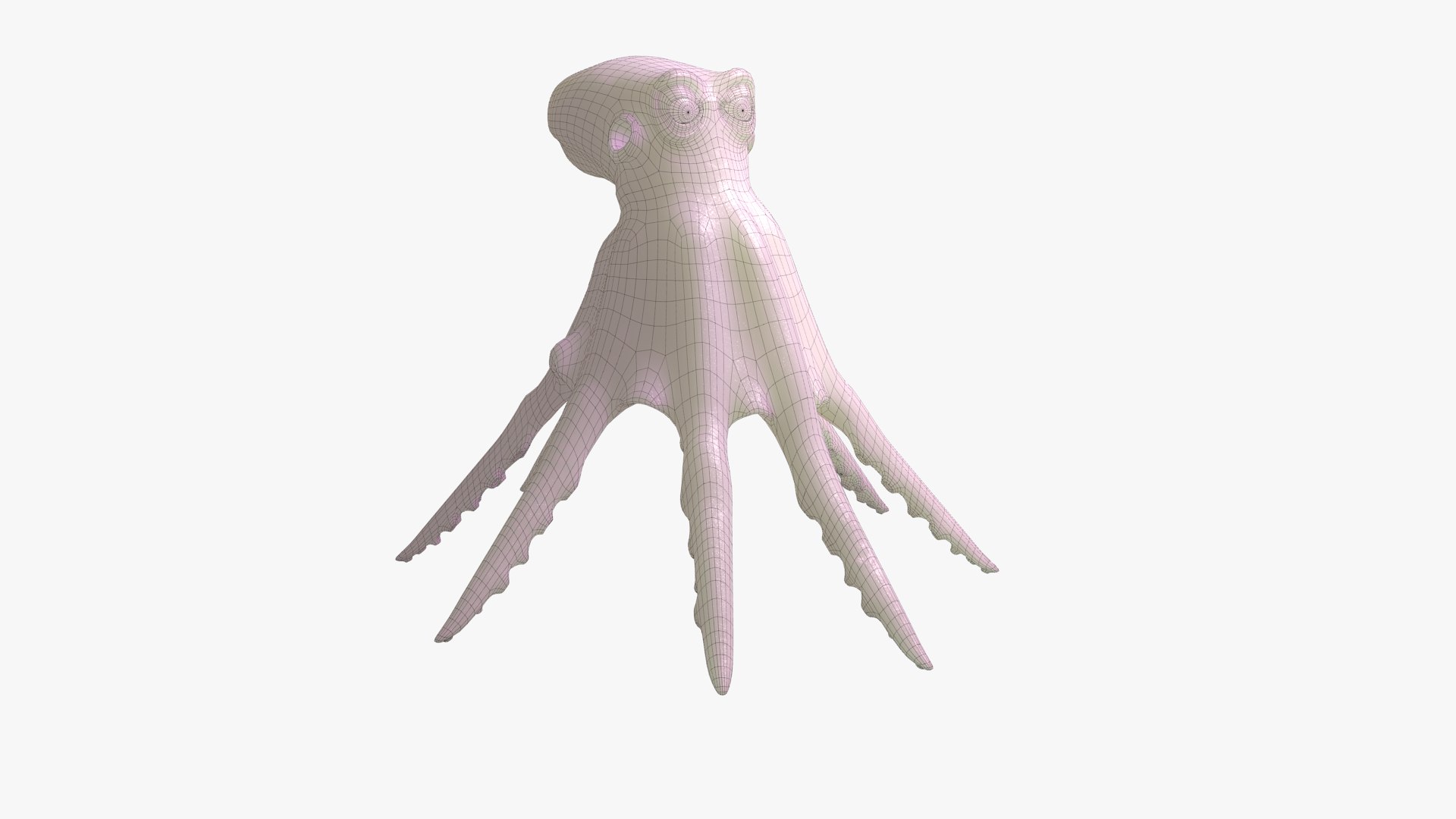 Sea Animal Octopus Cartoon 3D Model - TurboSquid 1523116