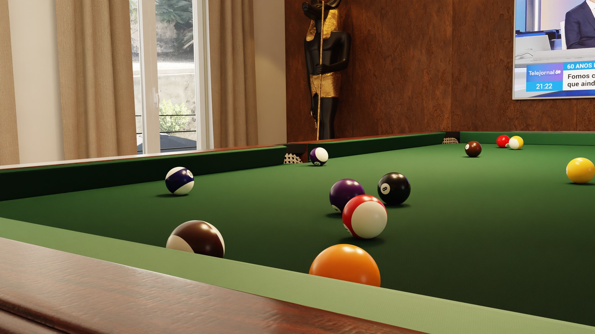 Classic Pool Snooker Table model - TurboSquid 1810810