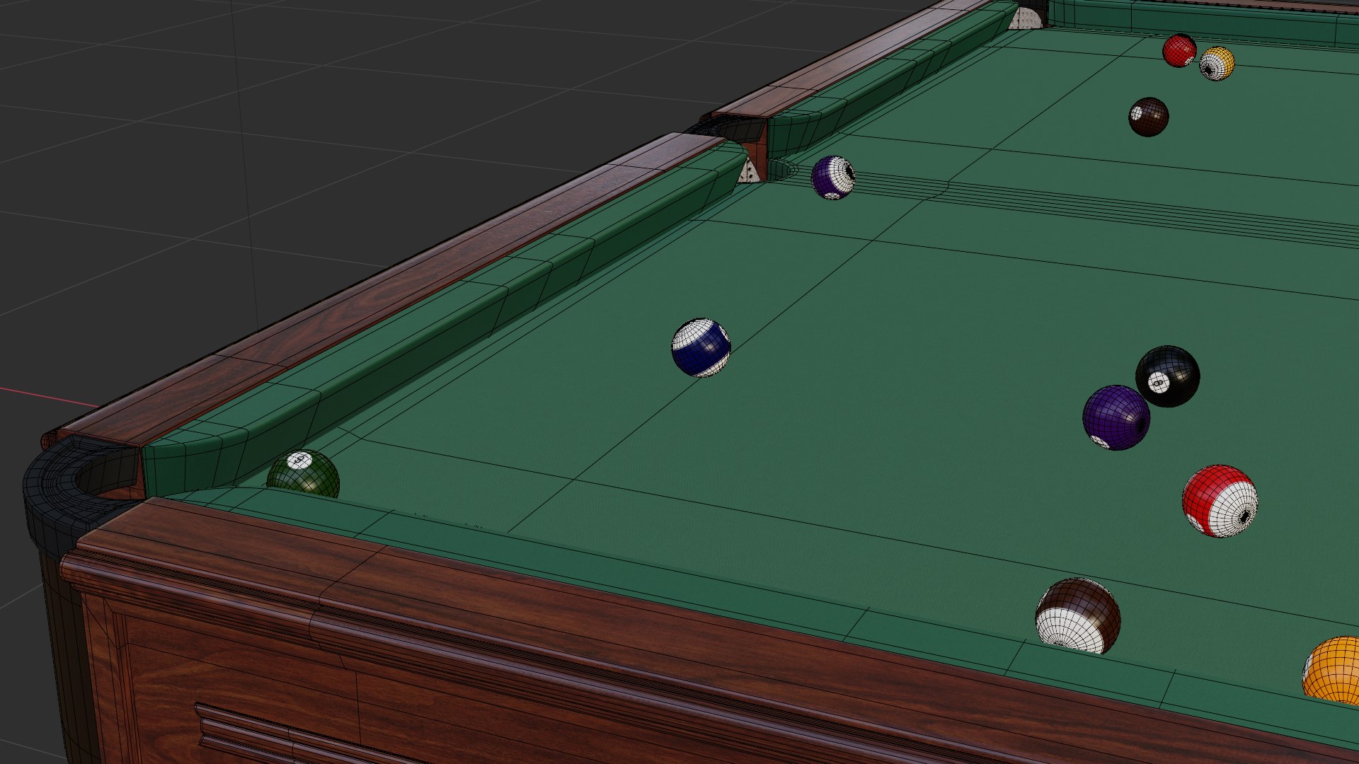 Classic Pool Snooker Table model - TurboSquid 1810810