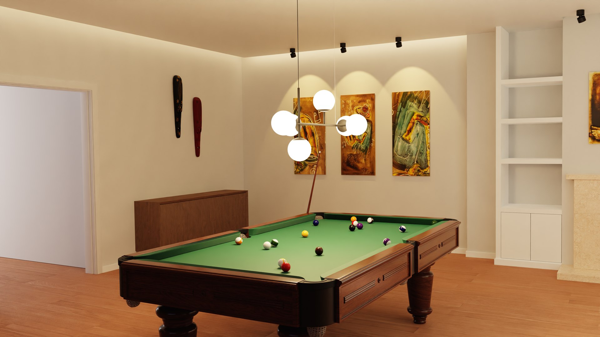 Classic Pool Snooker Table model - TurboSquid 1810810