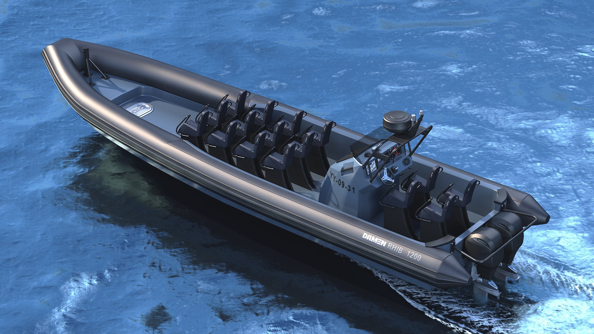 3D Model Damen RHIB 1200 - TurboSquid 1853984