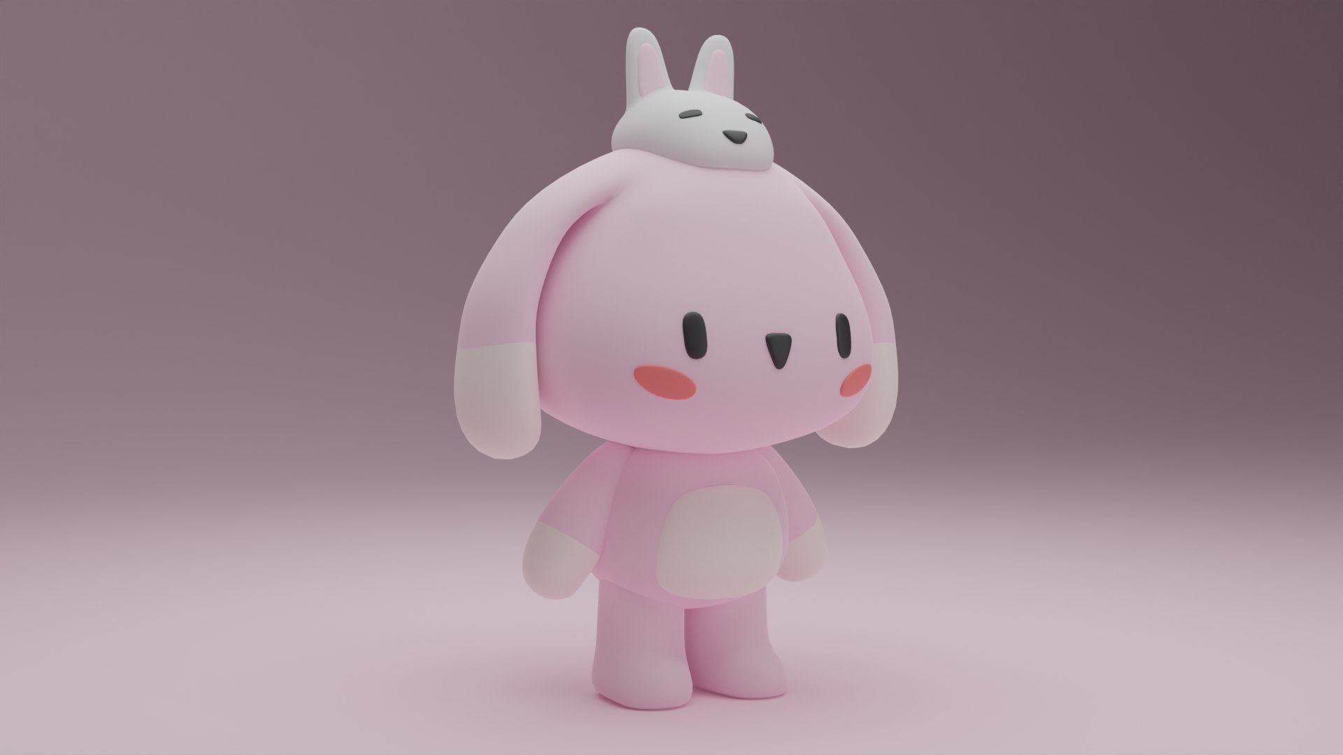3D Cute bunny Character rabbit model - TurboSquid 2145062