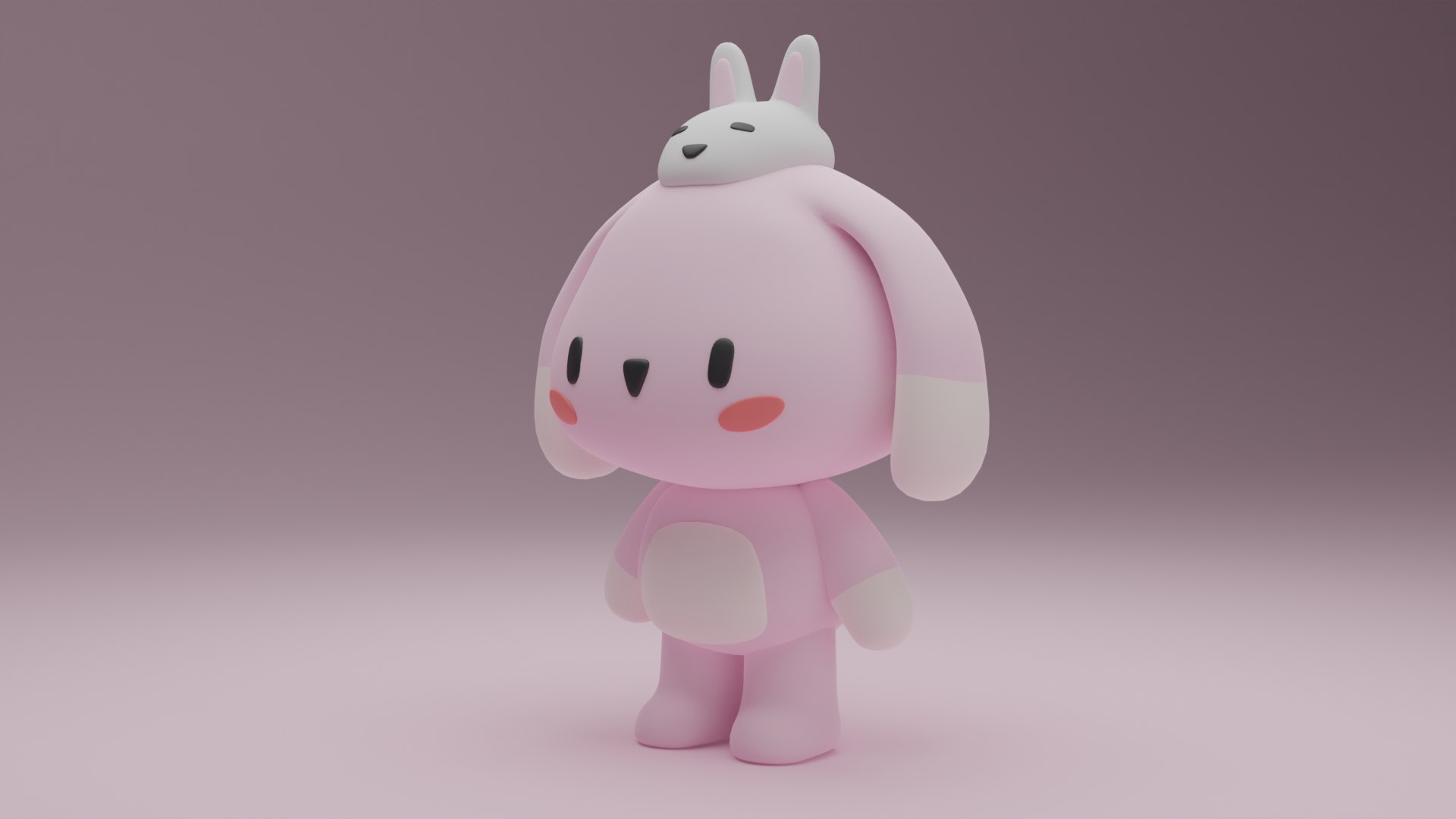 3D Cute bunny Character rabbit model - TurboSquid 2145062