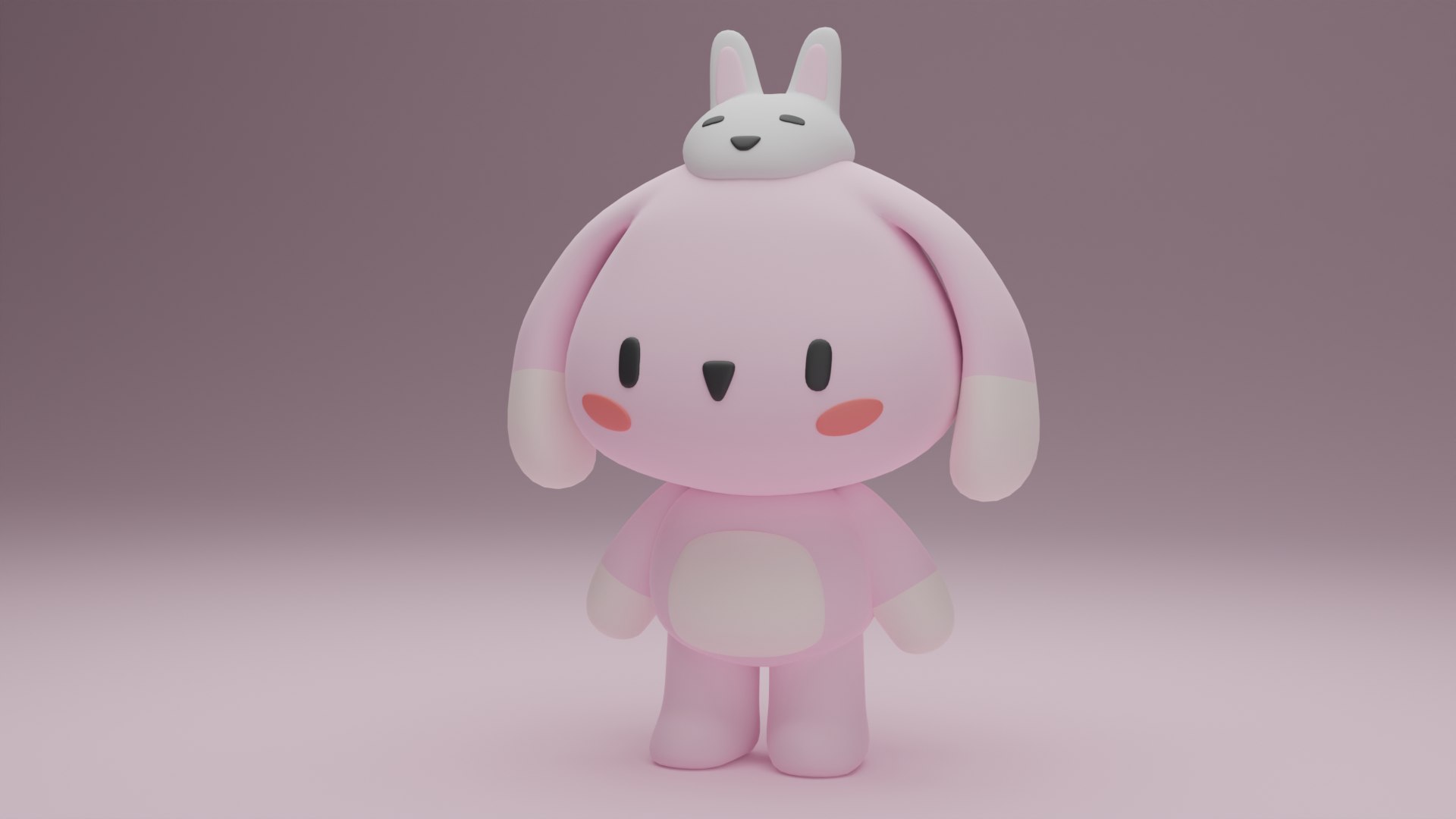 3D Cute bunny Character rabbit model - TurboSquid 2145062
