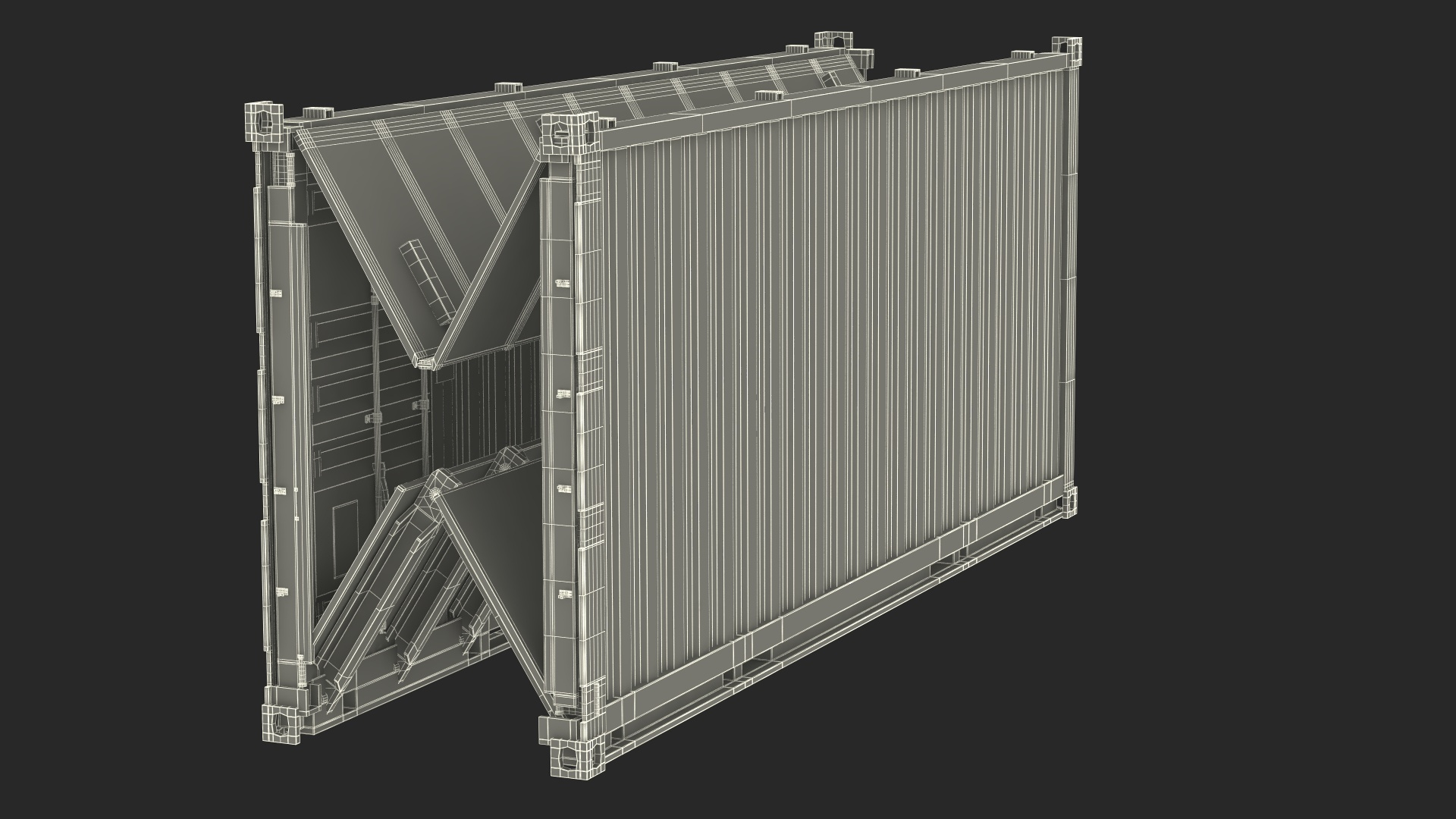 Shipping Container With Foldable Panels 3D - TurboSquid 2226191