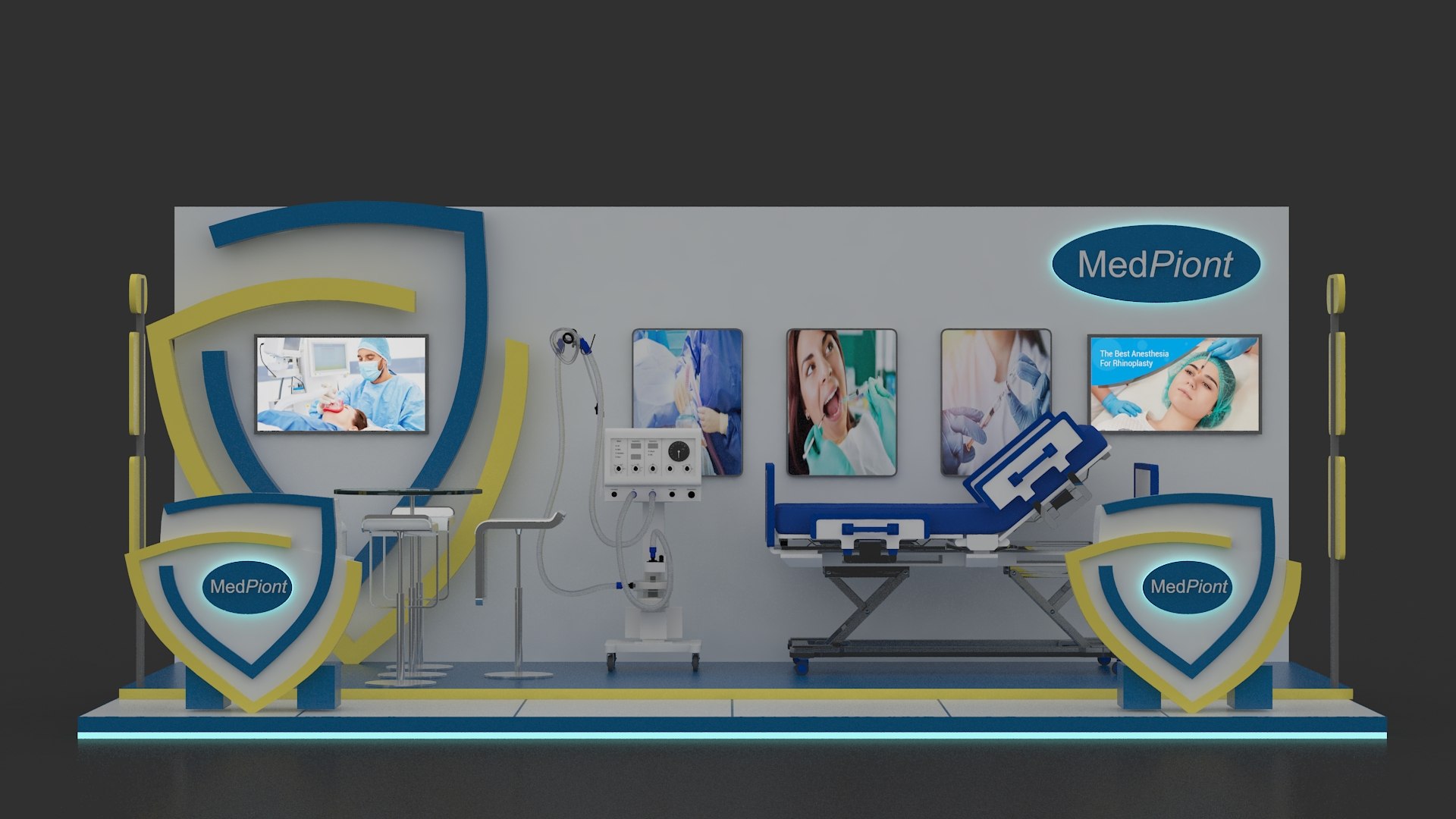 3D 6x3 Medical Stand - TurboSquid 2259437