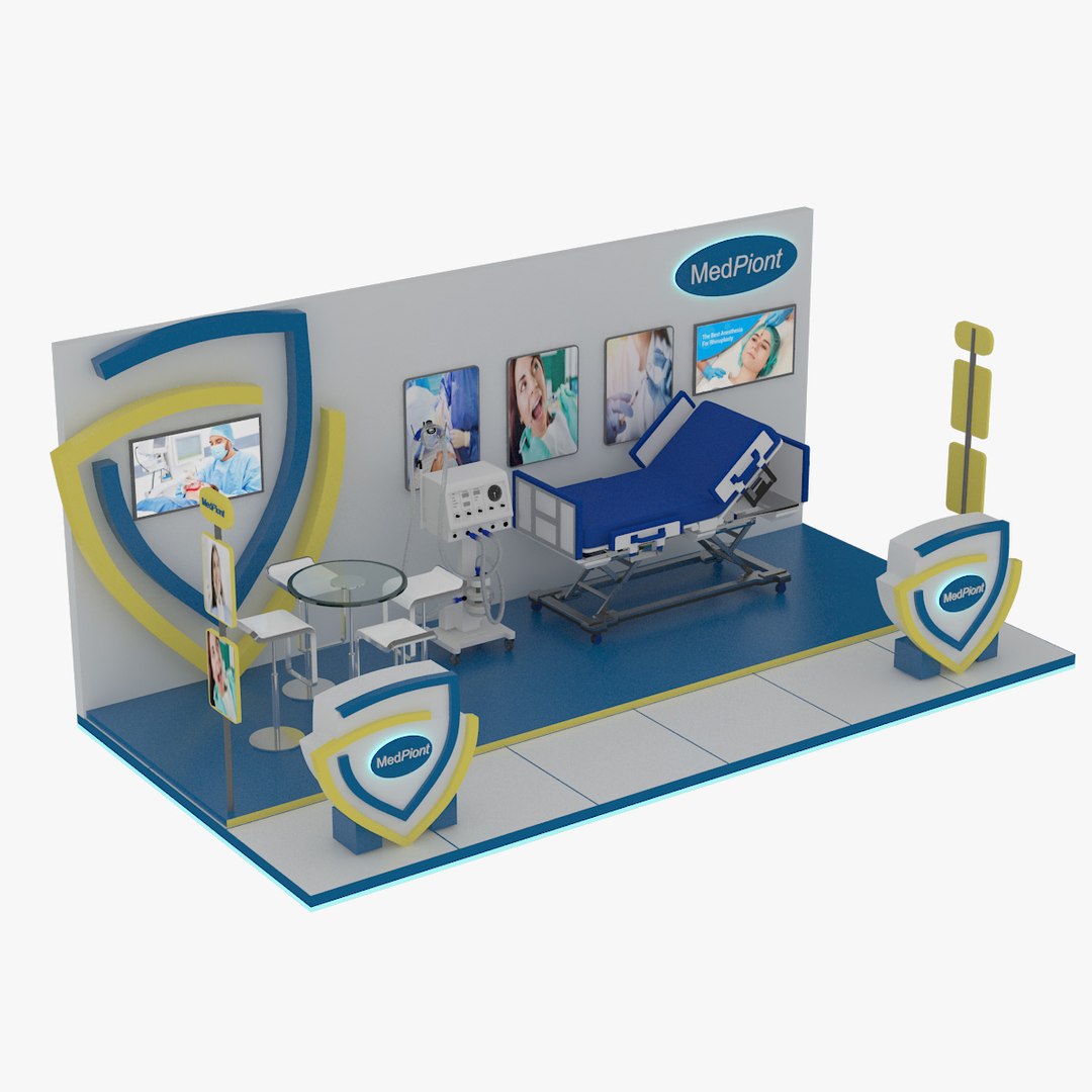 3D 6x3 Medical Stand - TurboSquid 2259437