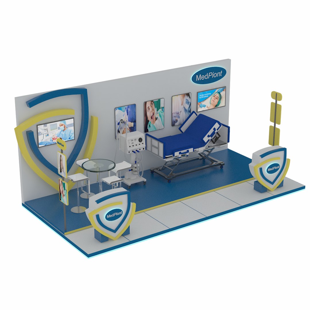 3D 6x3 Medical Stand - TurboSquid 2259437