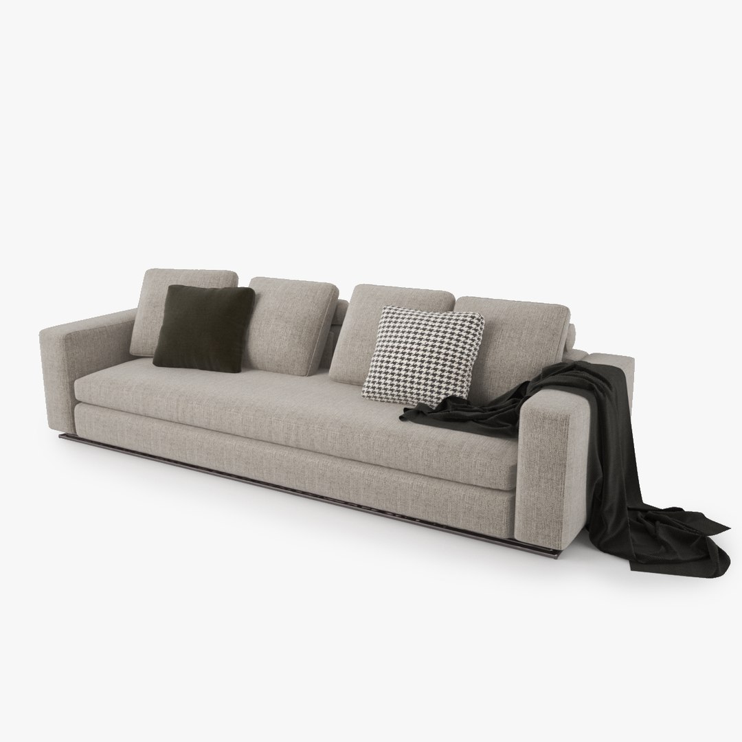 3ds max minotti leonard sofa