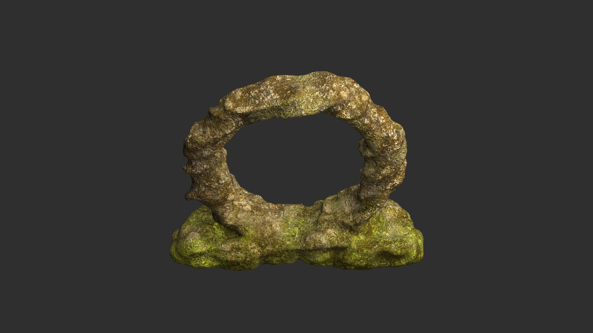 3D Stone Portal 1 - Moss - TurboSquid 2212875