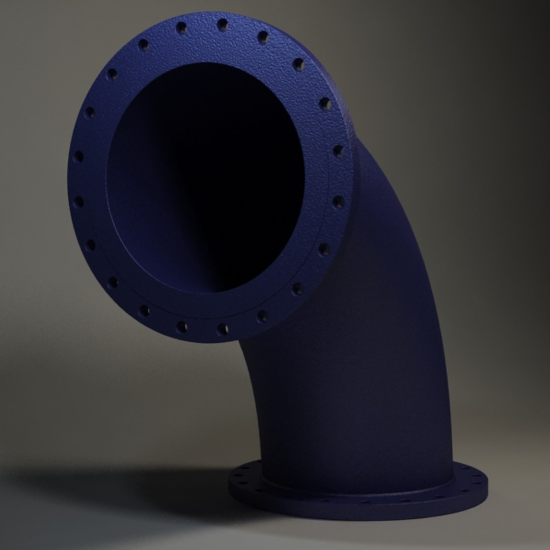 flanged bend socket 24 3d max