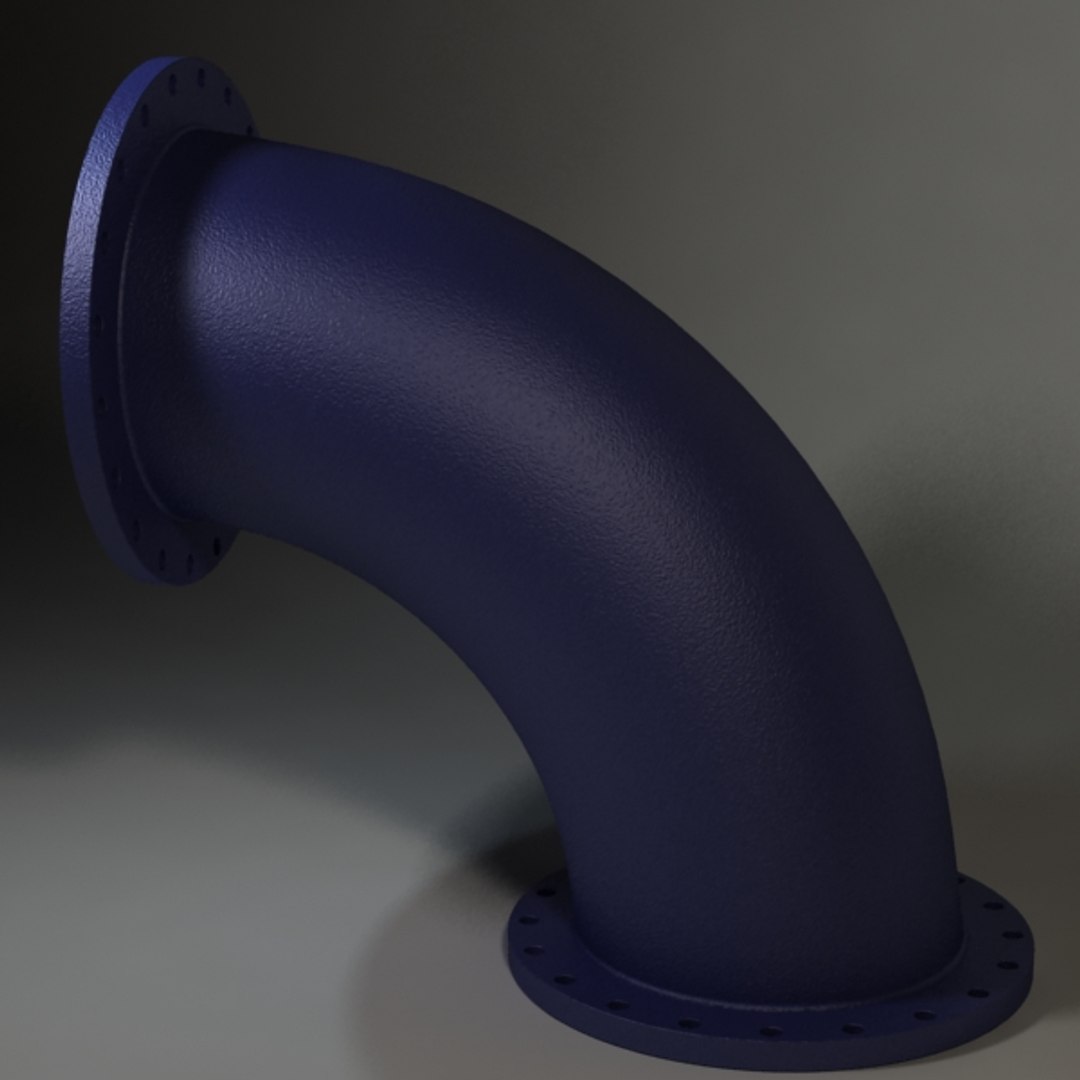 flanged bend socket 24 3d max