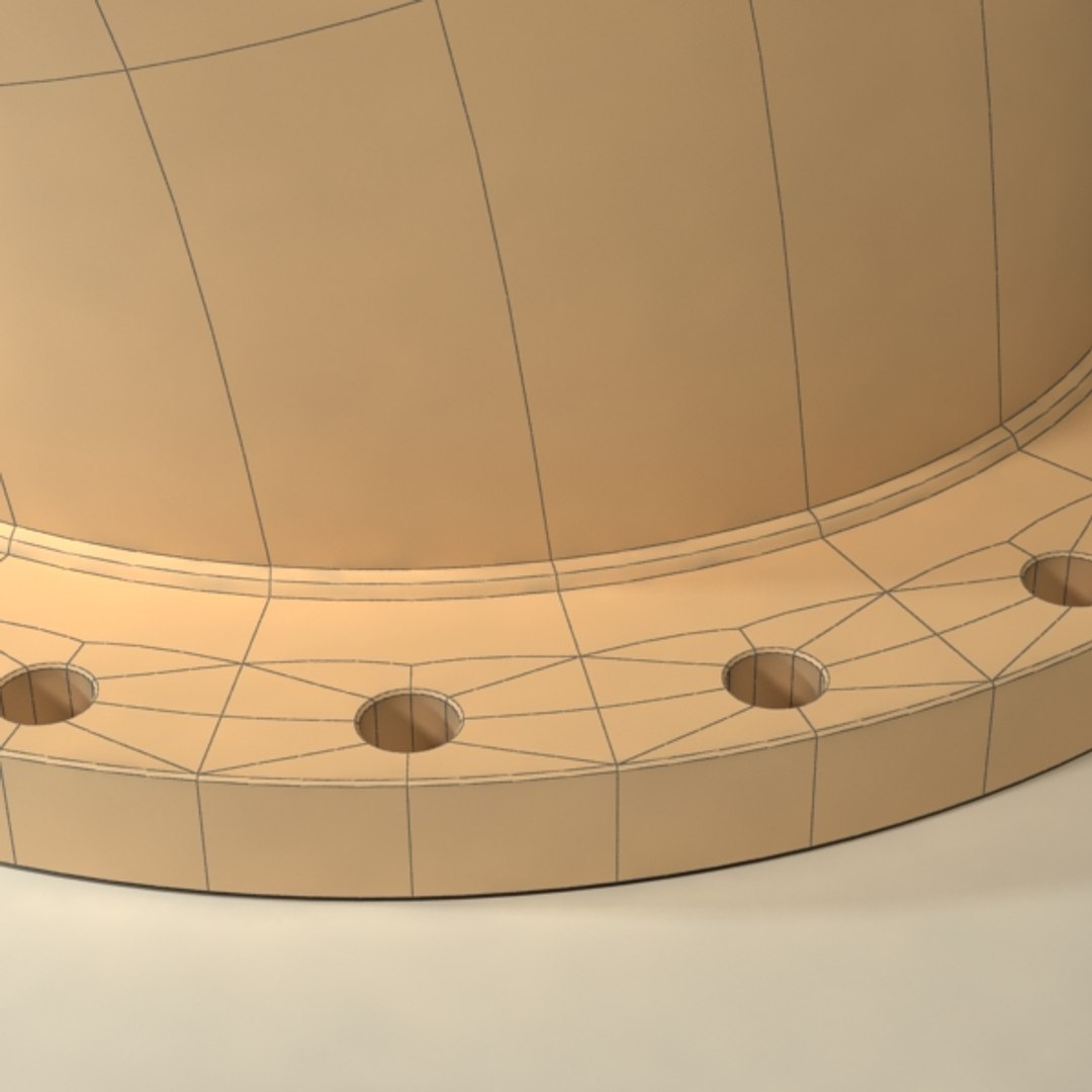 flanged bend socket 24 3d max