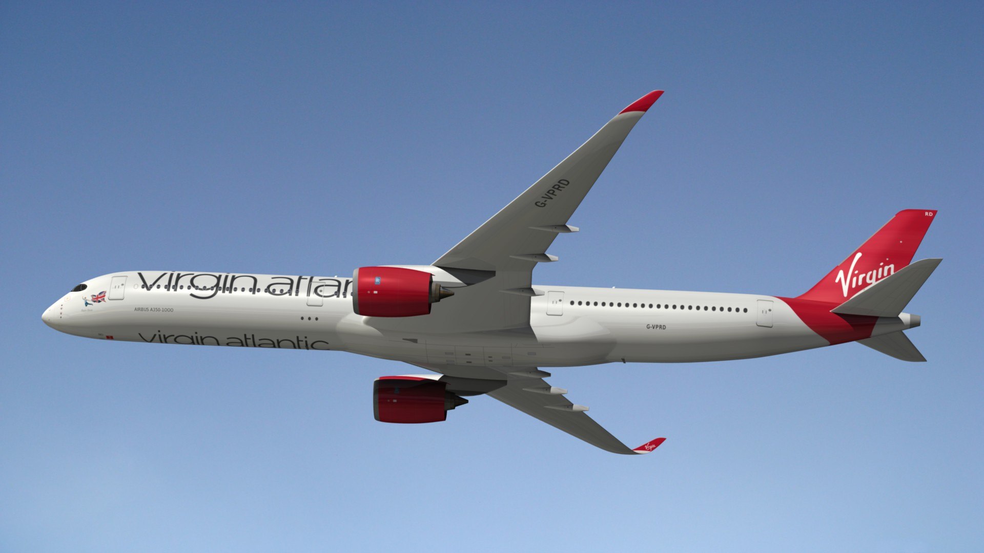 Airbus a350 virgin 3D model - TurboSquid 1680478