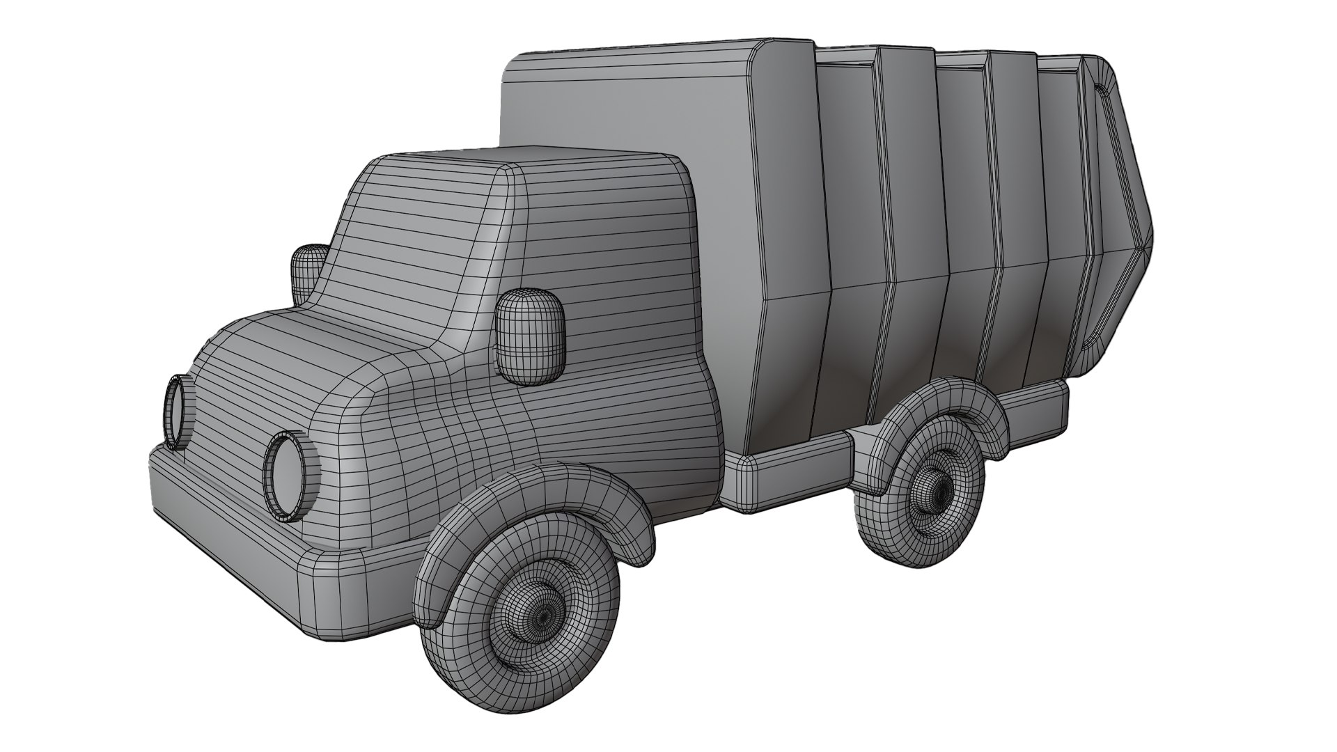 3D Cartoon Garbage Truck - TurboSquid 2408991