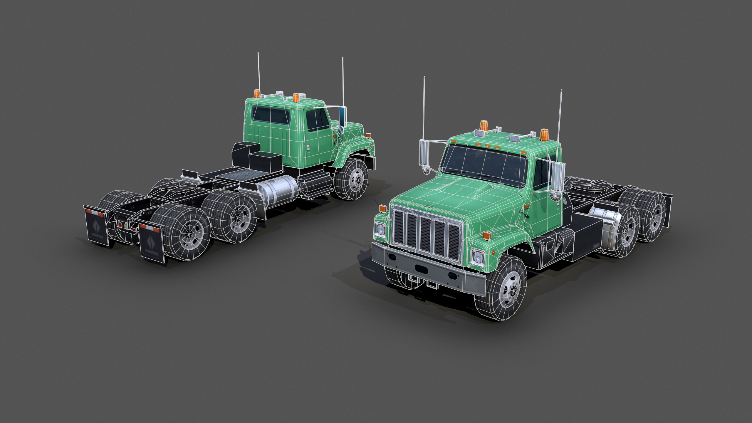 International 2574 semi truck 3D model - TurboSquid 1723053