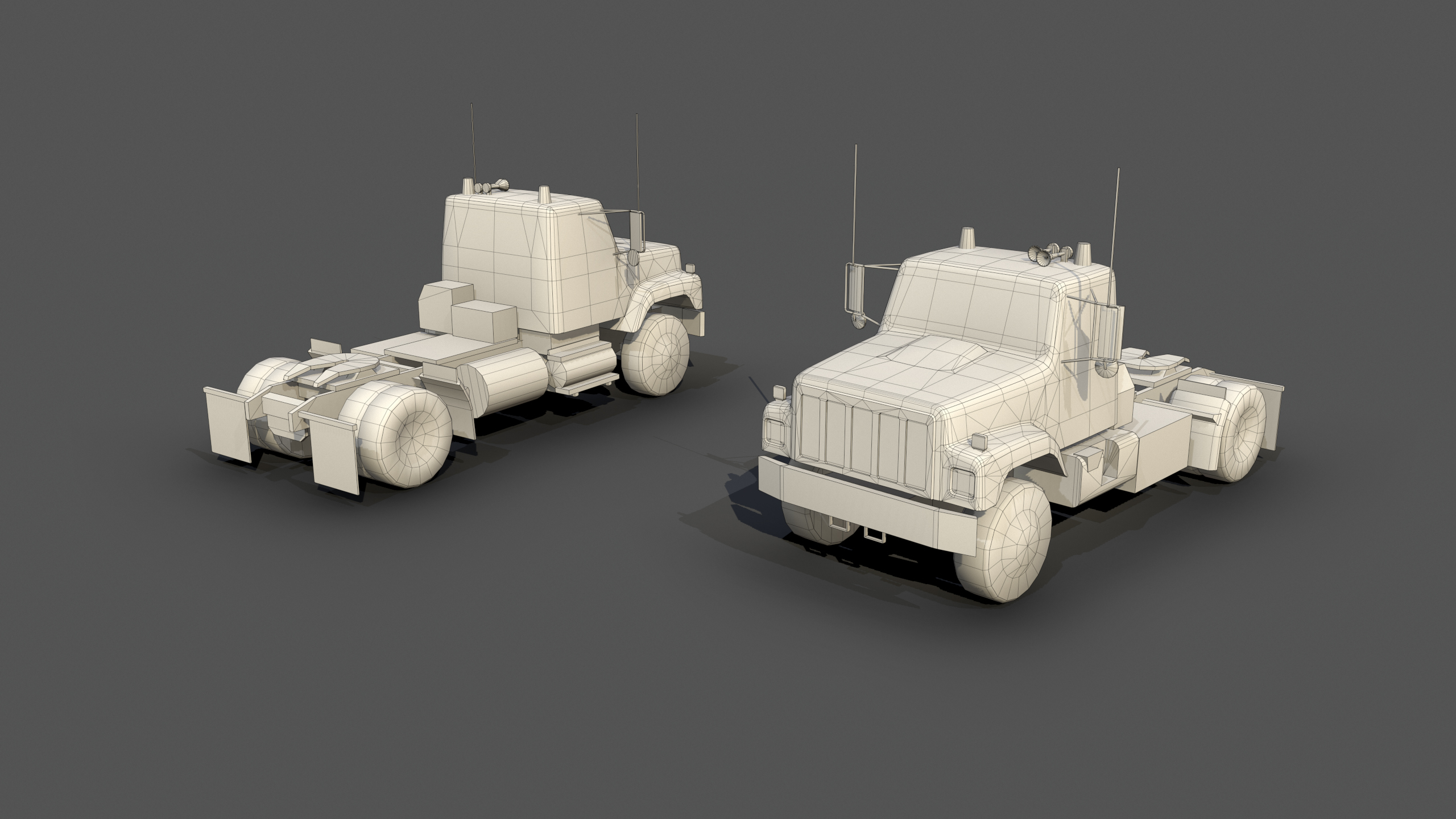 International 2574 semi truck 3D model - TurboSquid 1723053