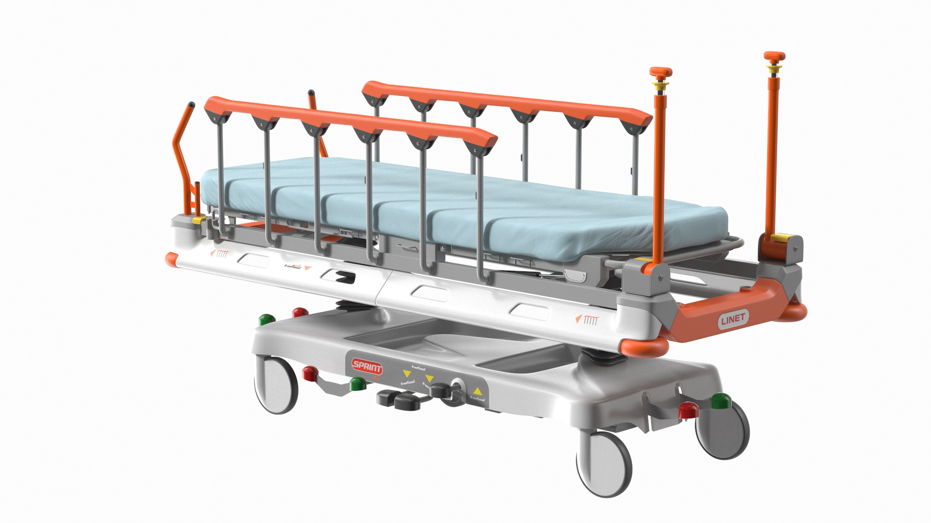 Linet Sprint 100 Transport Bed Rigged 3D Model - TurboSquid 1745093