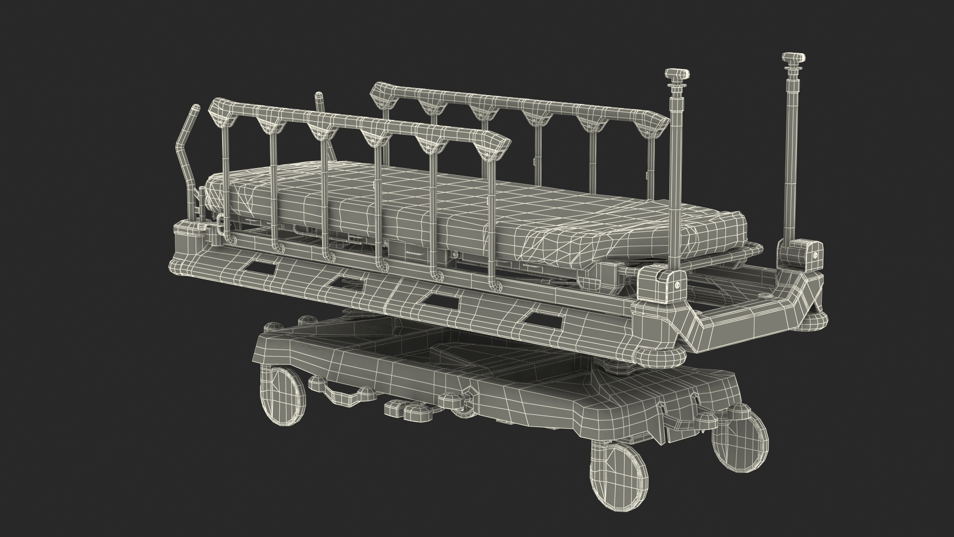 Linet Sprint 100 Transport Bed Rigged 3D Model - TurboSquid 1745093