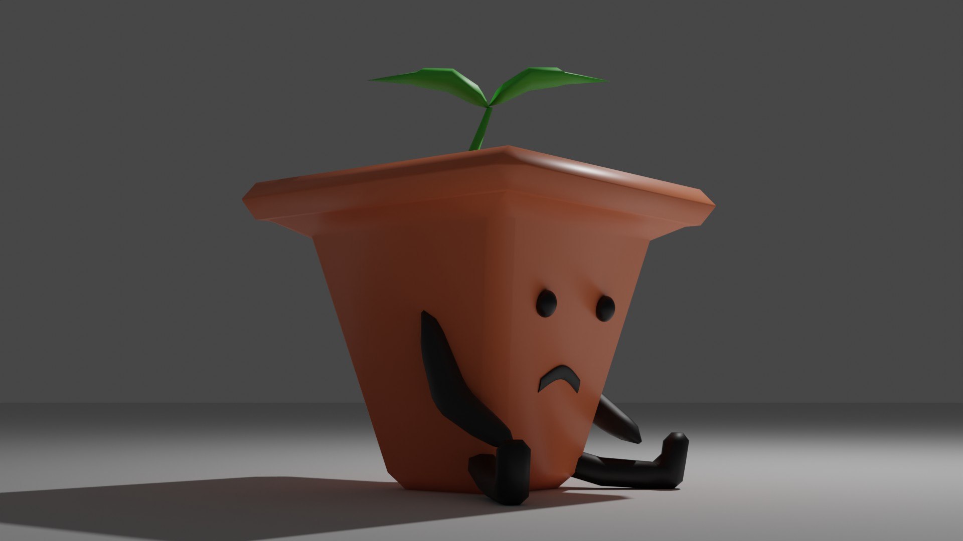 3D Sad Plant - TurboSquid 1941427