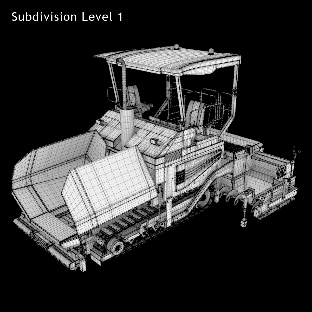 3d model heavy construction machinery equipment