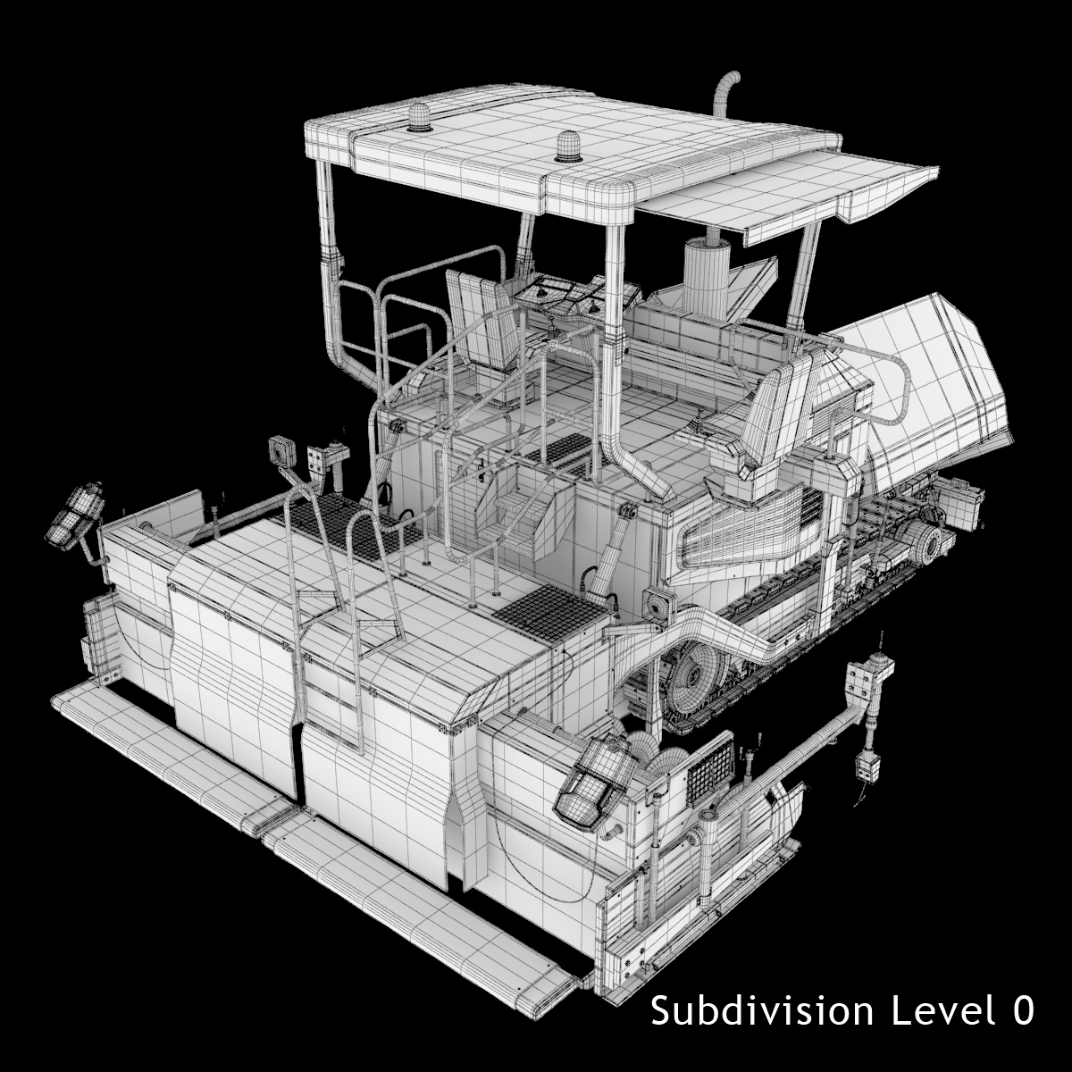 3d model heavy construction machinery equipment