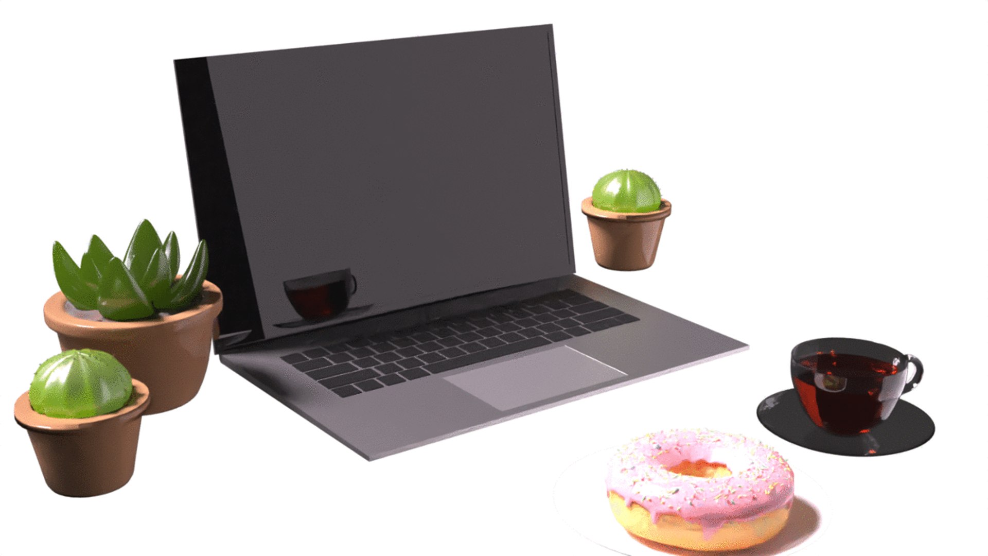 Desktop Scene 3D - TurboSquid 1758658