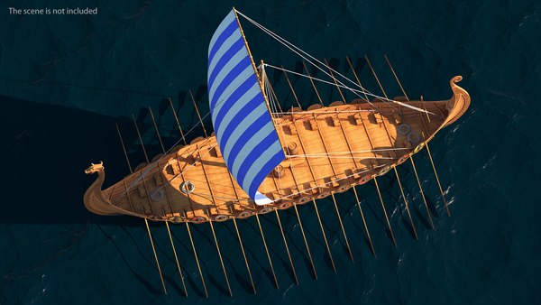 3D Viking Drakkar Sail Blue model - TurboSquid 1886192