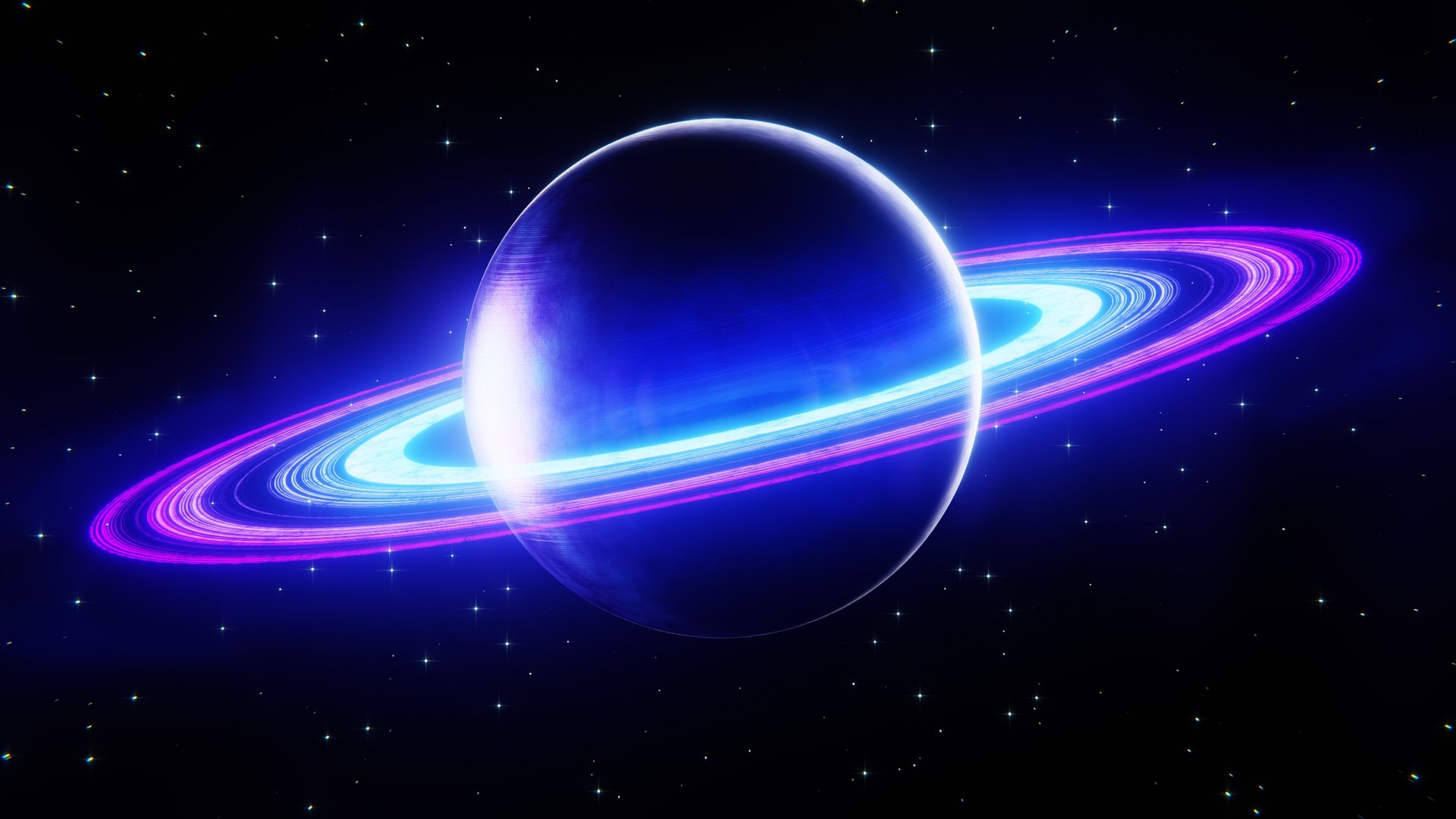 3D Futuristic Stylized Ringed Planet - TurboSquid 2414663