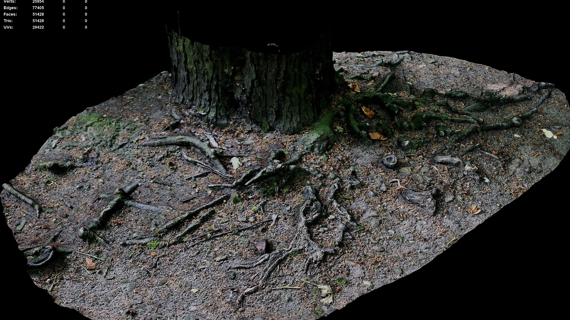 Free 3D Asphalt Damaged Road Tree Roots Part4 Photogrammetry FREE Model ...