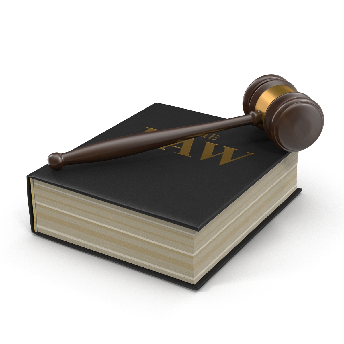 3d law book gavel