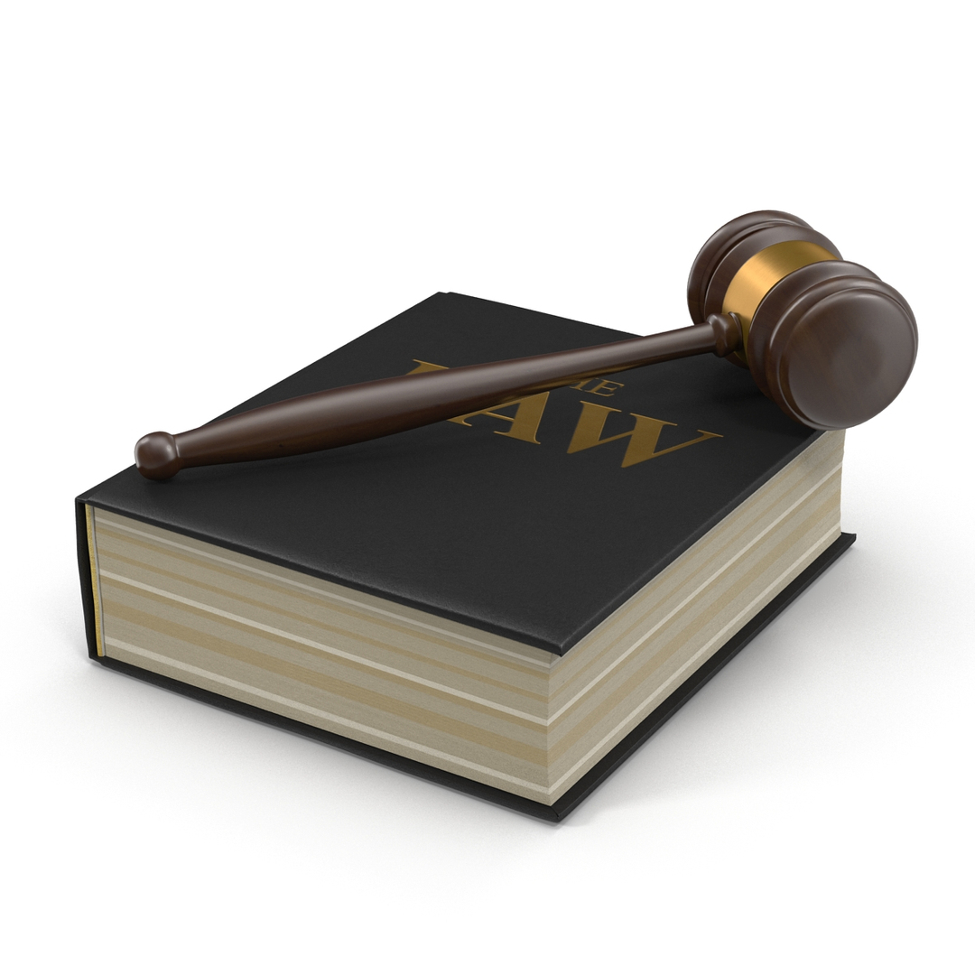 3d law book gavel