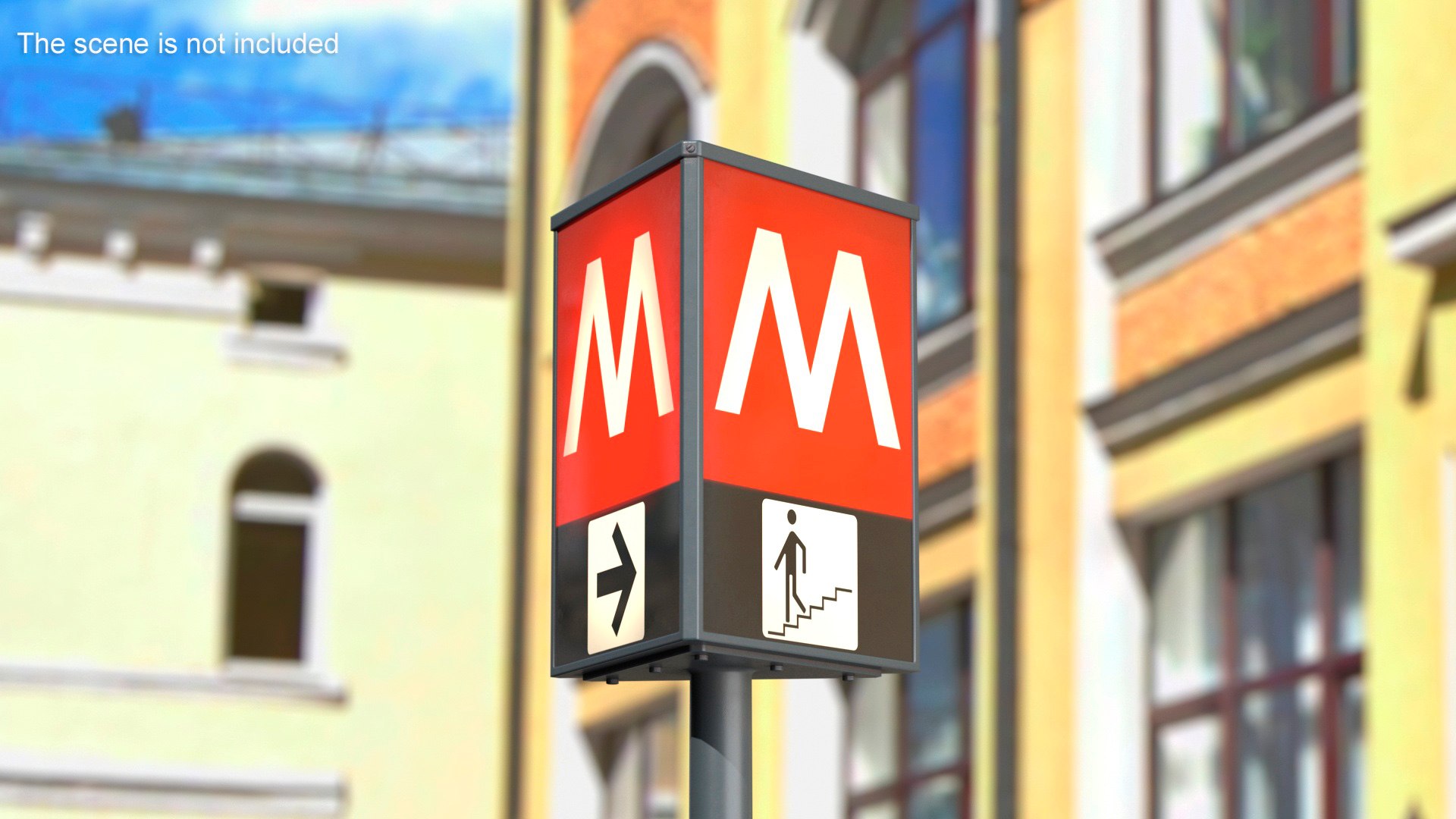 3D Metro Direction Sign Model - TurboSquid 2383507