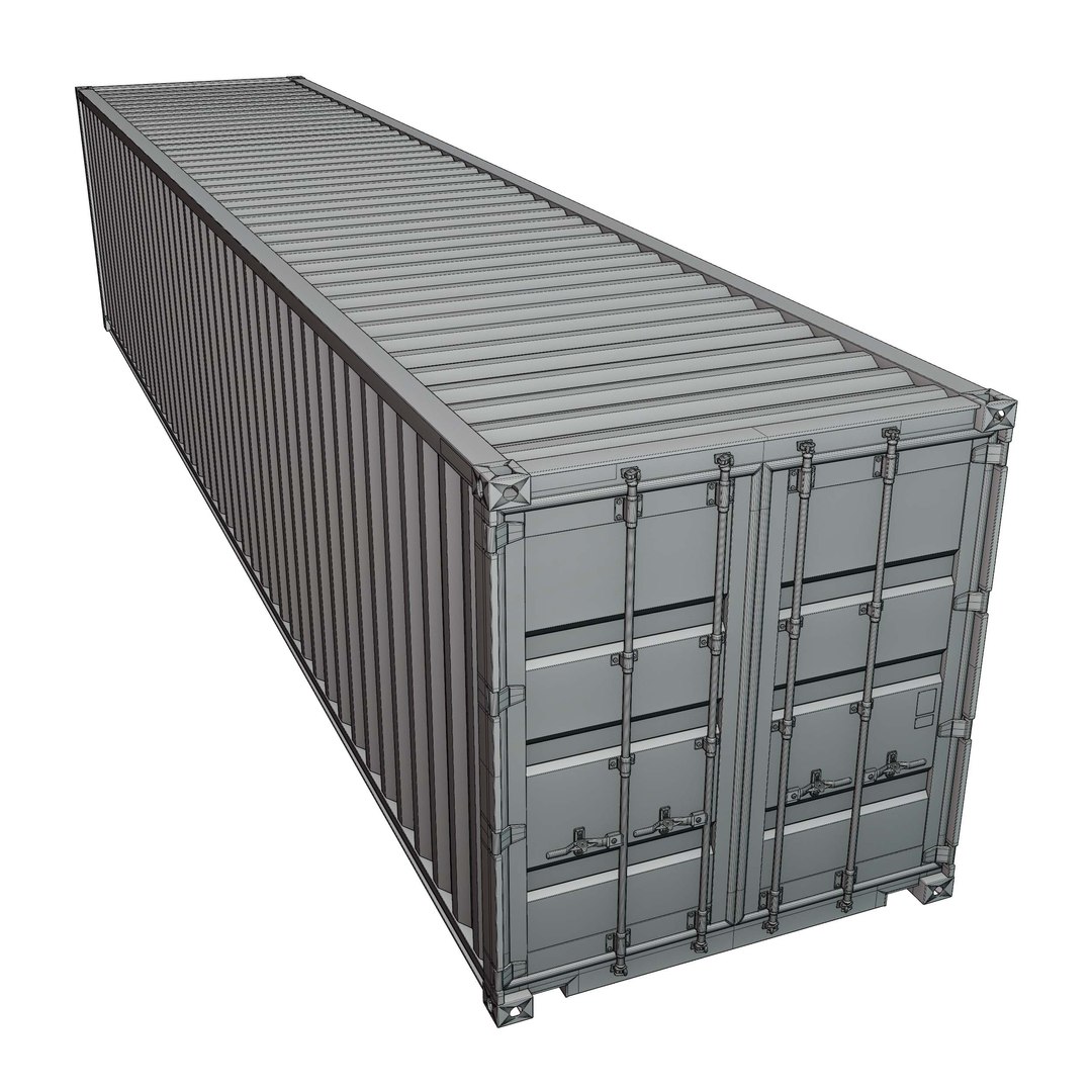 3D Container 40ft Model - TurboSquid 1500622