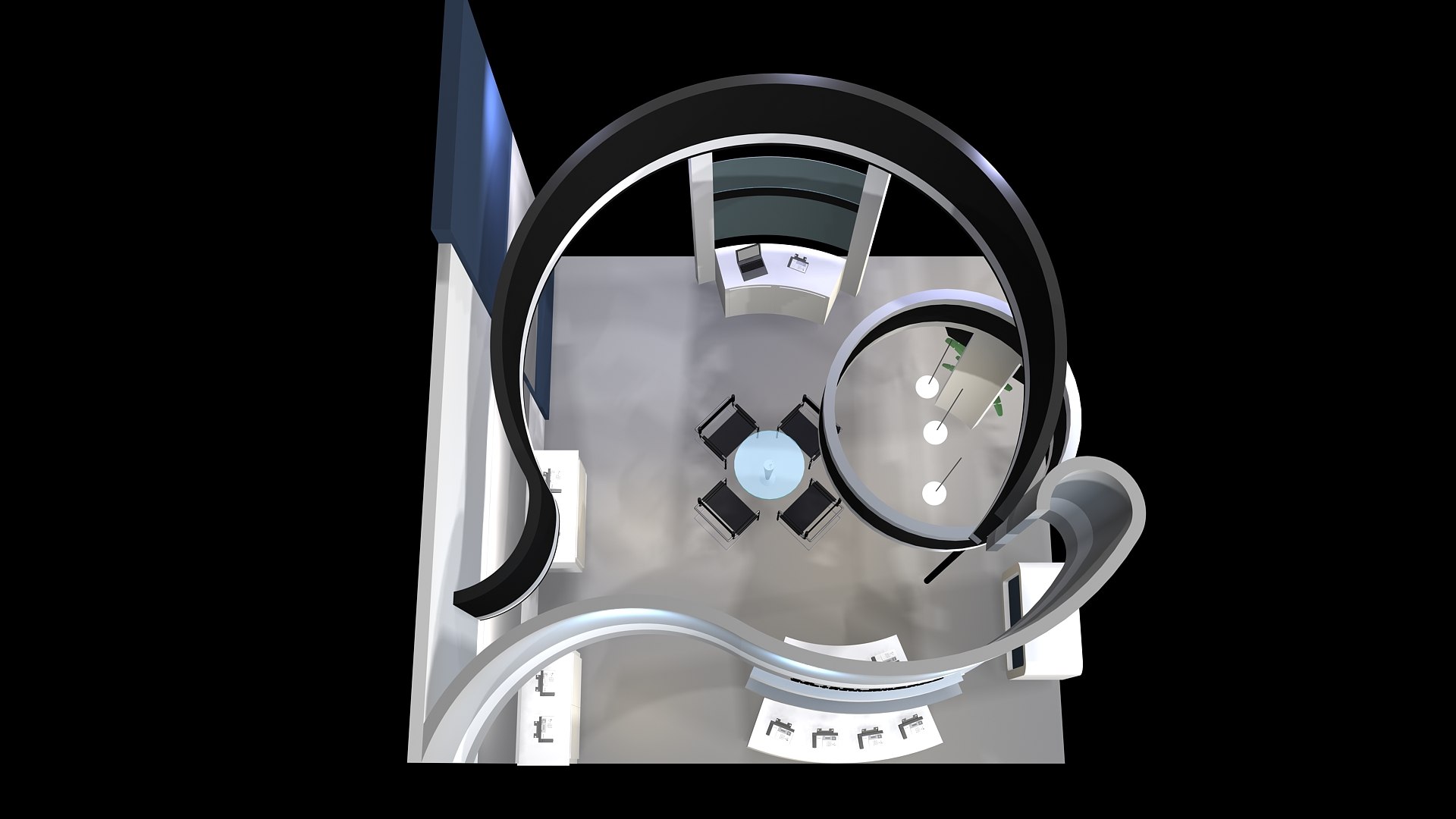 8x8 Exhibition Stand Design 3 Side Open 3D Model - TurboSquid 1866662