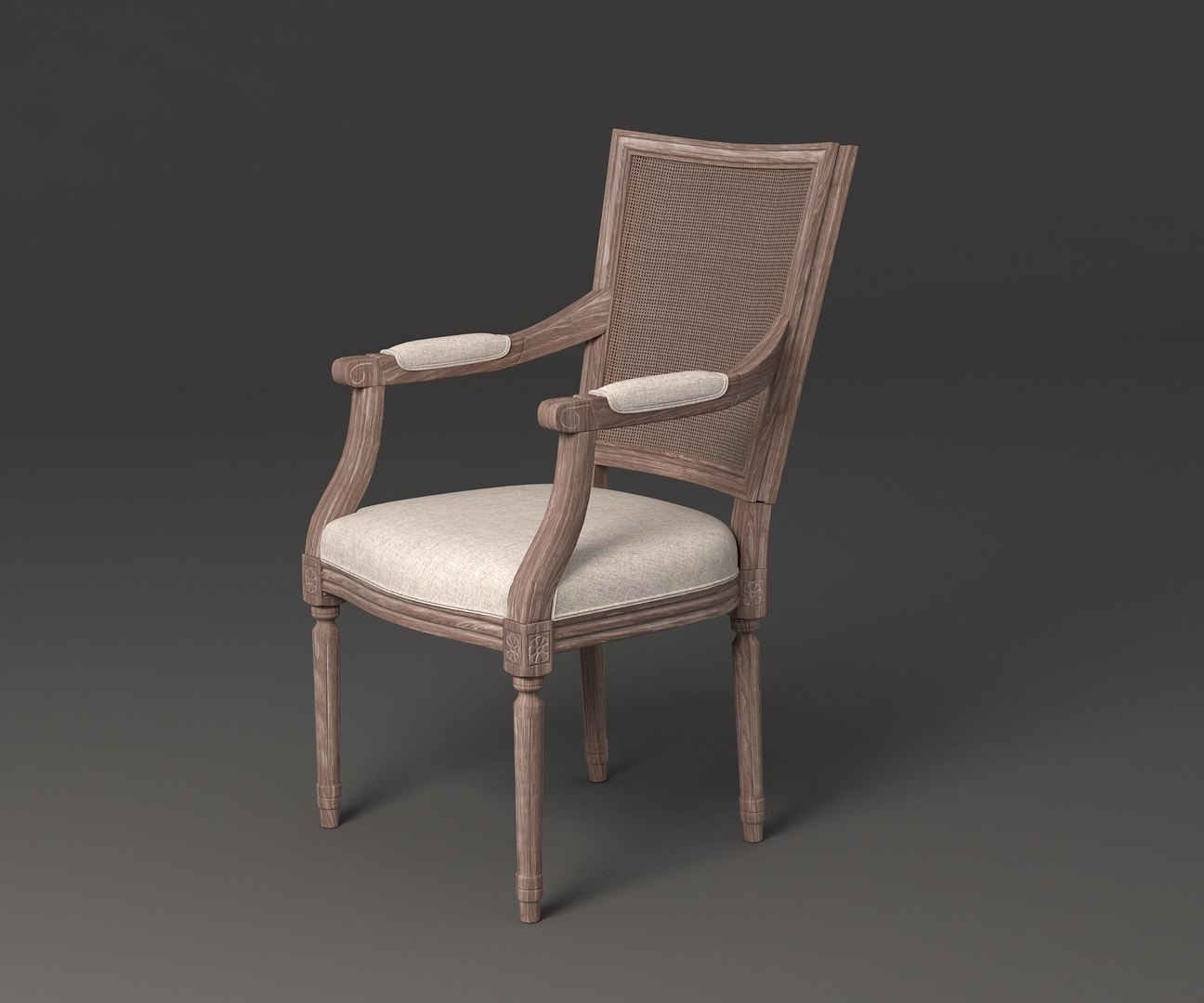 3D Vintage French Square Cane - TurboSquid 1646447