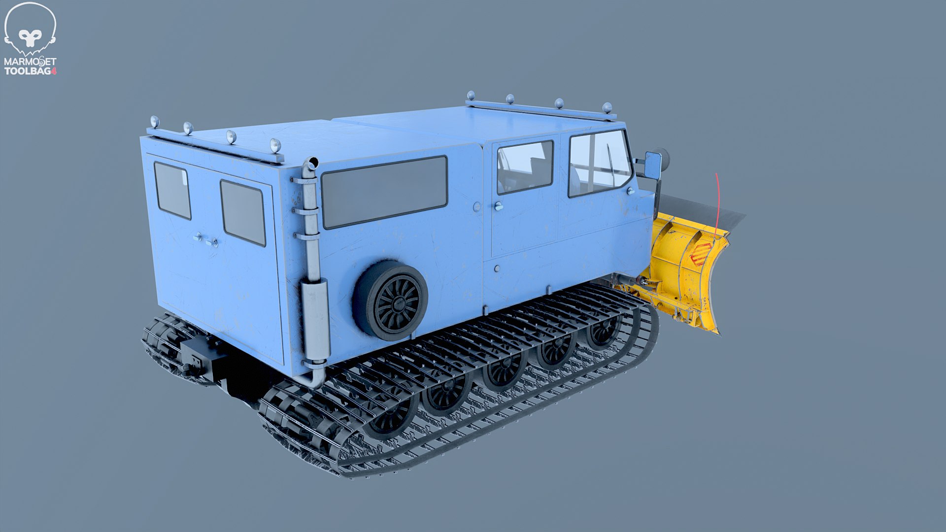 Thiokol Spryte Snowcat And Snowplow 3D Model - TurboSquid 2327536