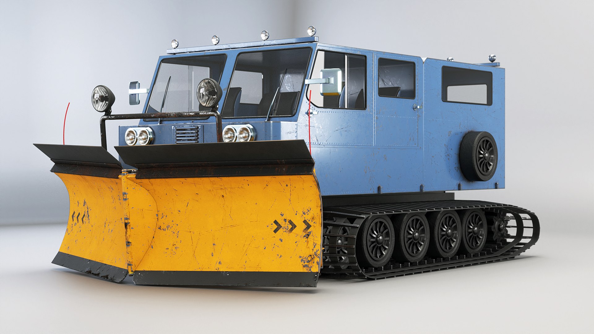 Thiokol Spryte Snowcat And Snowplow 3D Model - TurboSquid 2327536