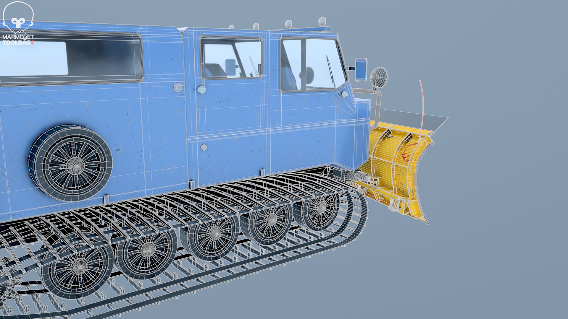 Thiokol Spryte Snowcat And Snowplow 3D Model - TurboSquid 2327536