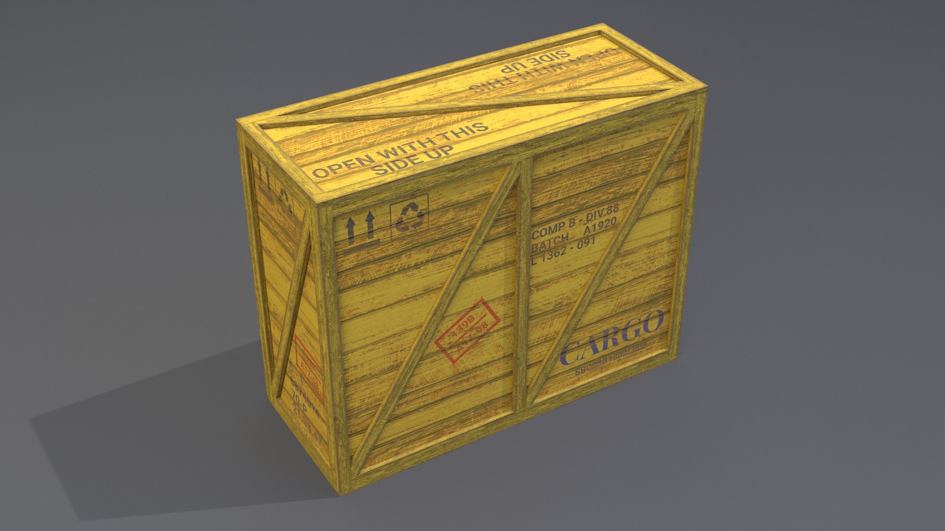 3D PBR Lowpoly Wooden Crate Game Ready - TurboSquid 2130922